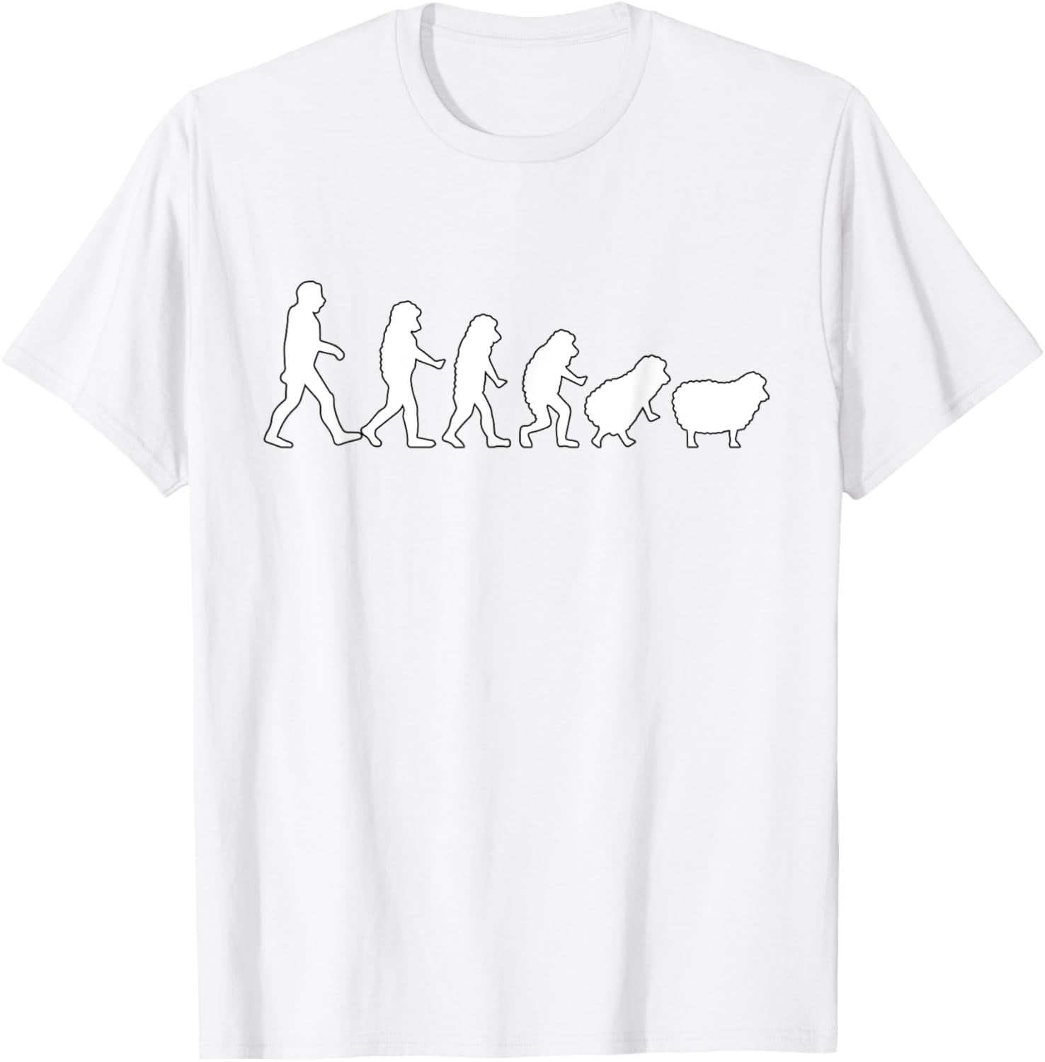 Conspiracy Theorist Human Evolution Wake Up Sheeple Sheep T-Shirt men ...