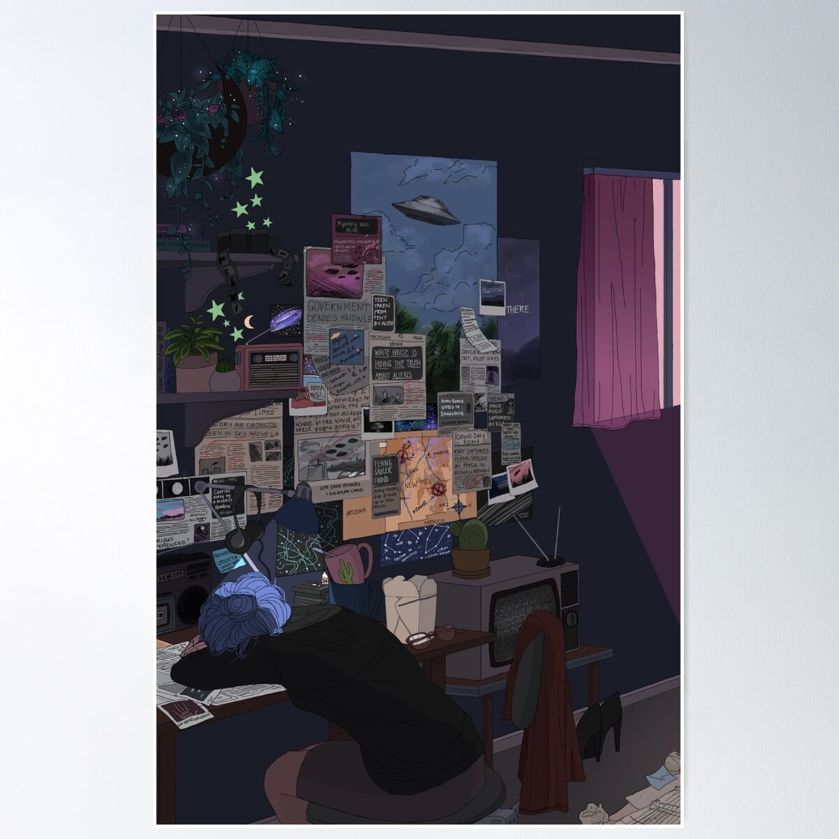 Conspiracy Theorist Poster Wall Art, Modern Wall Decor For Living Room ...