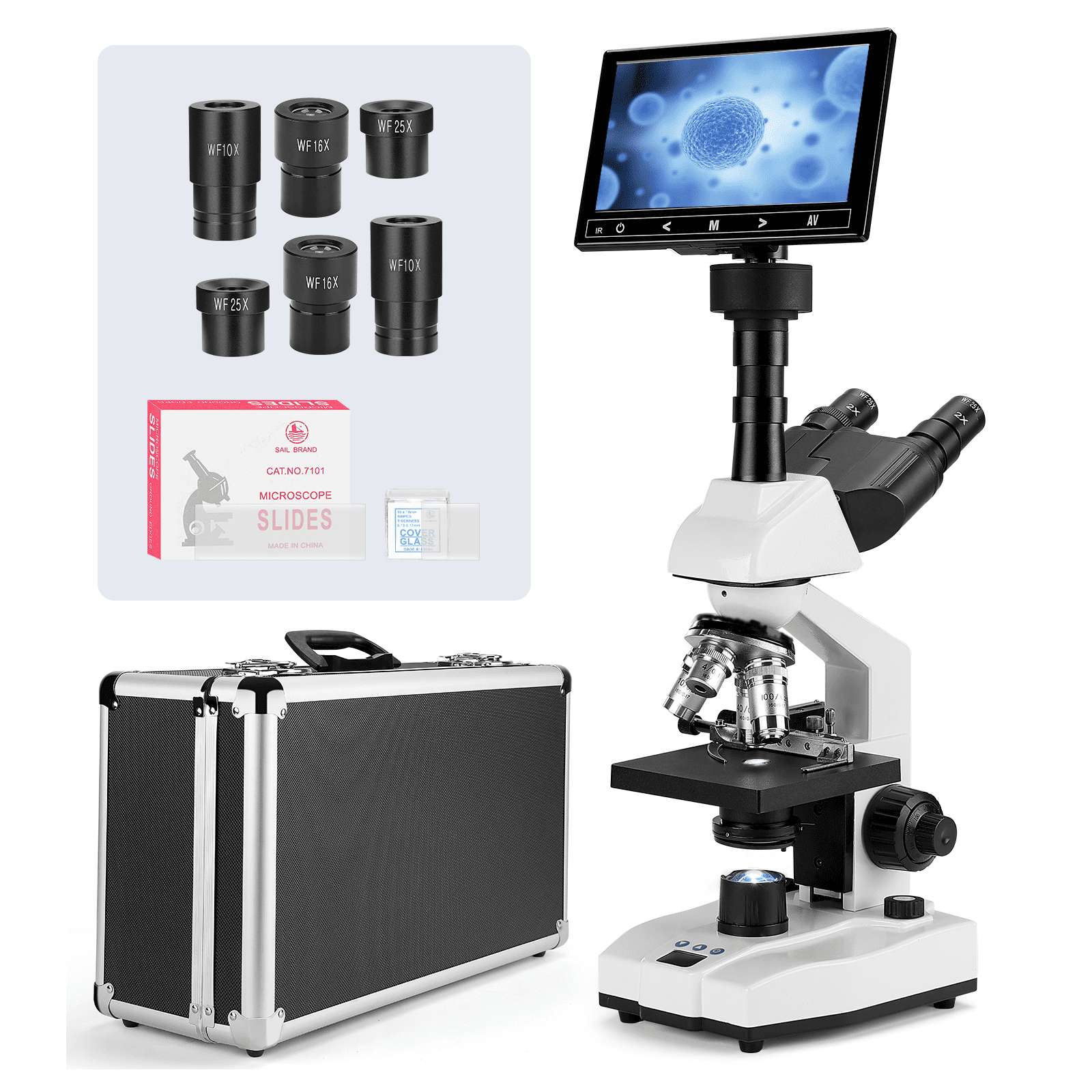 [Constant Temperature] Vabiooth Lab Trinocular Compound Microscope 40X ...