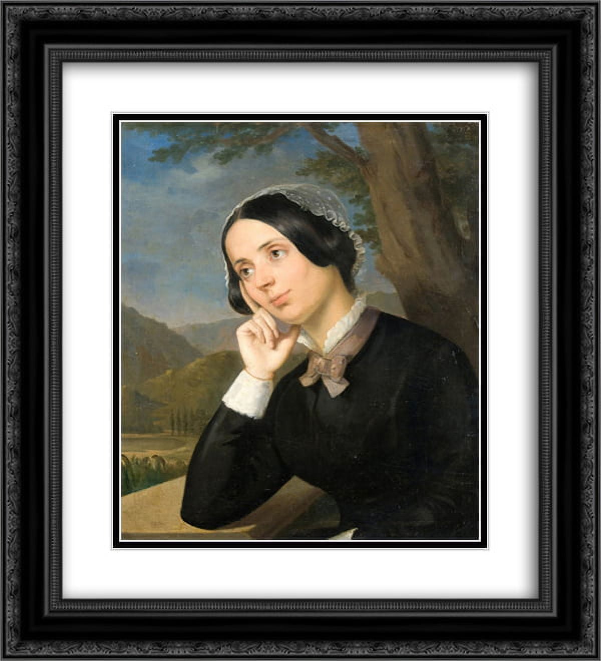 Constantin Daniel Rosenthal 2x Matted 20x24 Black Ornate Framed Art ...