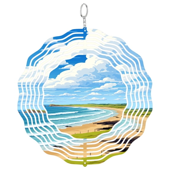 Constantine Bay Cornwall Beach 3D Wind Spinner Metal Kinetic Hanging ...
