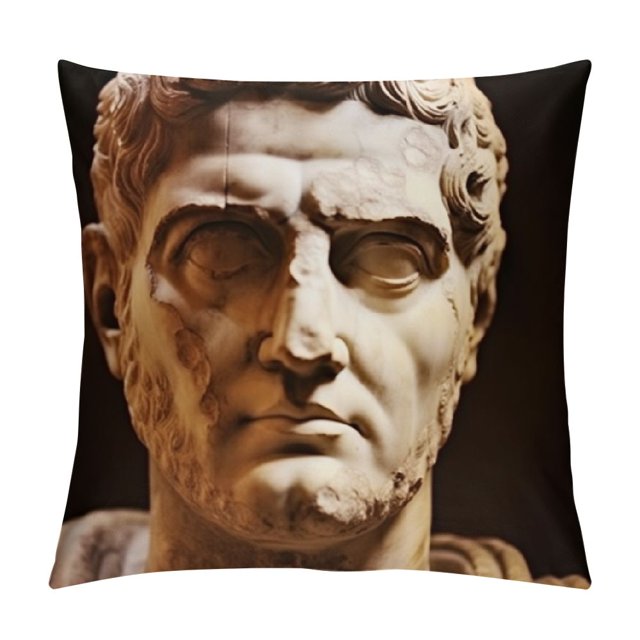 Constantine I-Statue-Capitoline Museums Rome-Italy- Design Pillowcase ...