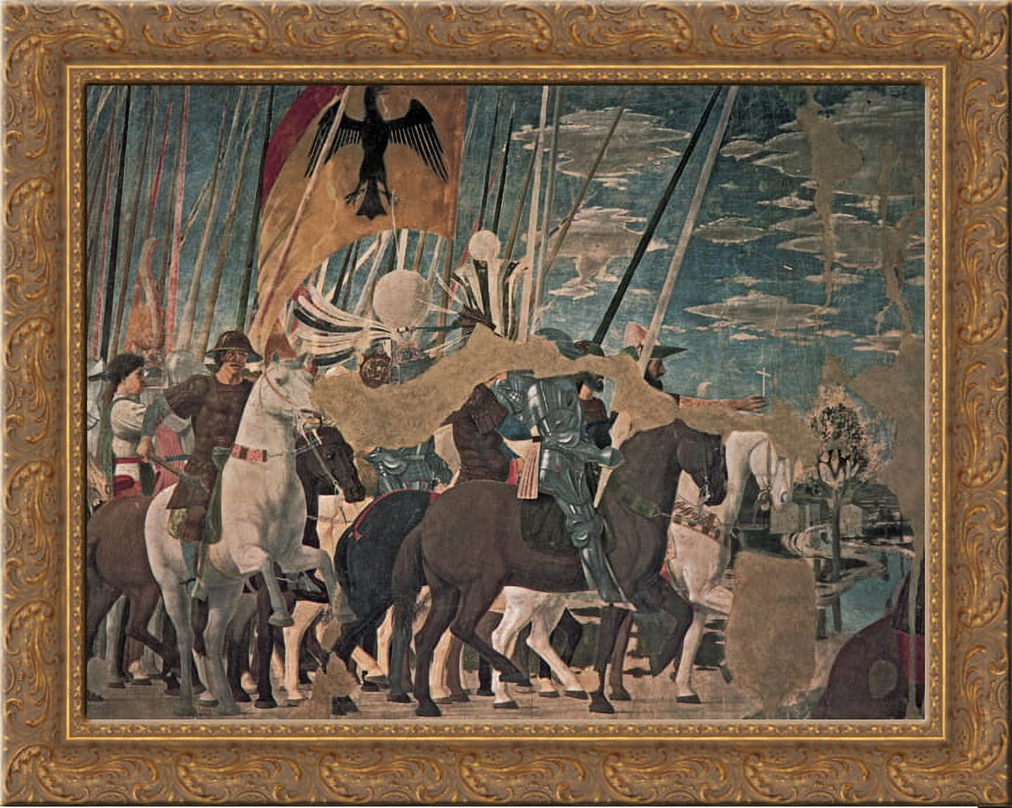 Constantine's Victory over Maxentius (detail) 24x18 Gold Ornate Wood ...