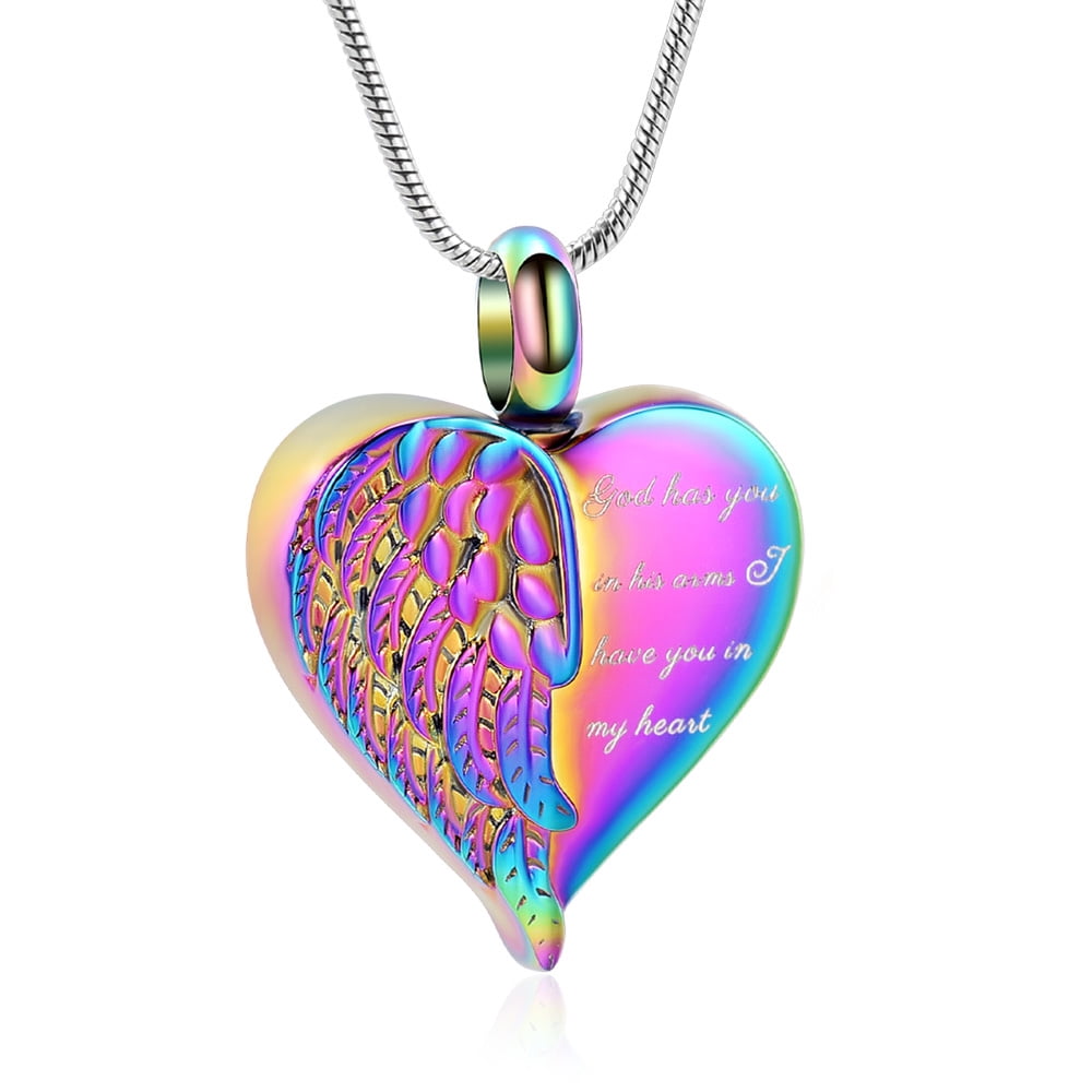Constantlife Heart Urn Necklaces Cremation Urn Pendant Memorial Jewelry ...