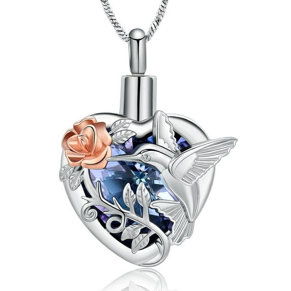 Butterfly Stone Heart Urn Pendant Cremation Jewelry for Ashes Keepsake ...