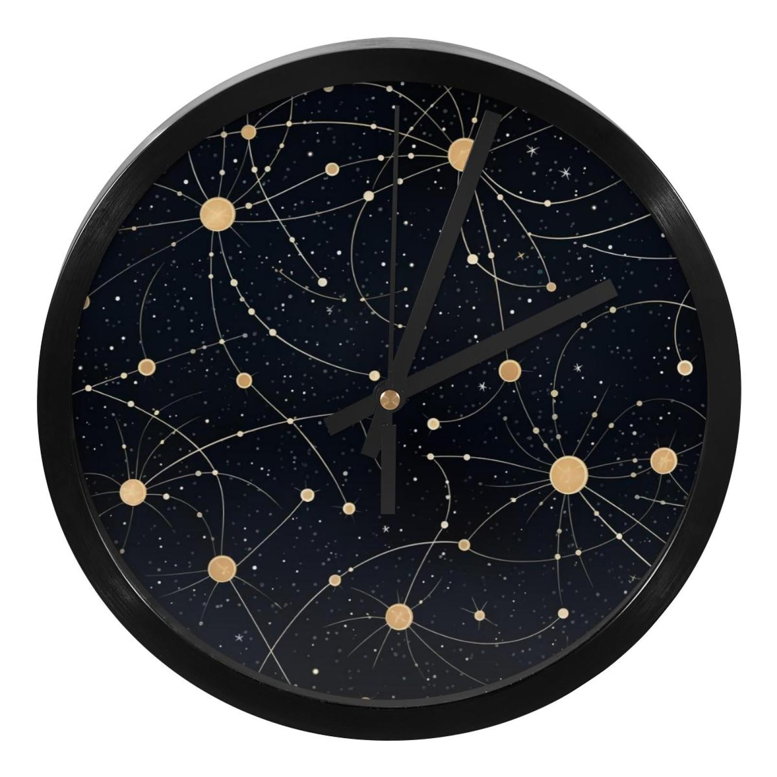 Constellation 9.8 Inch Silent Wall Clock, Round Digital Battery ...