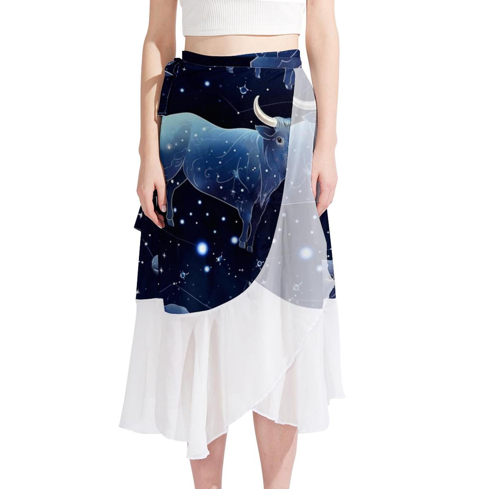 Constellation Chic Chiffon Women's Beach Dresses and Skirts for Sunny Days by the Shore ...