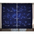 Ambesonne Constellation Curtains 2 Panel Set, Astrology Stars, 108" x ...