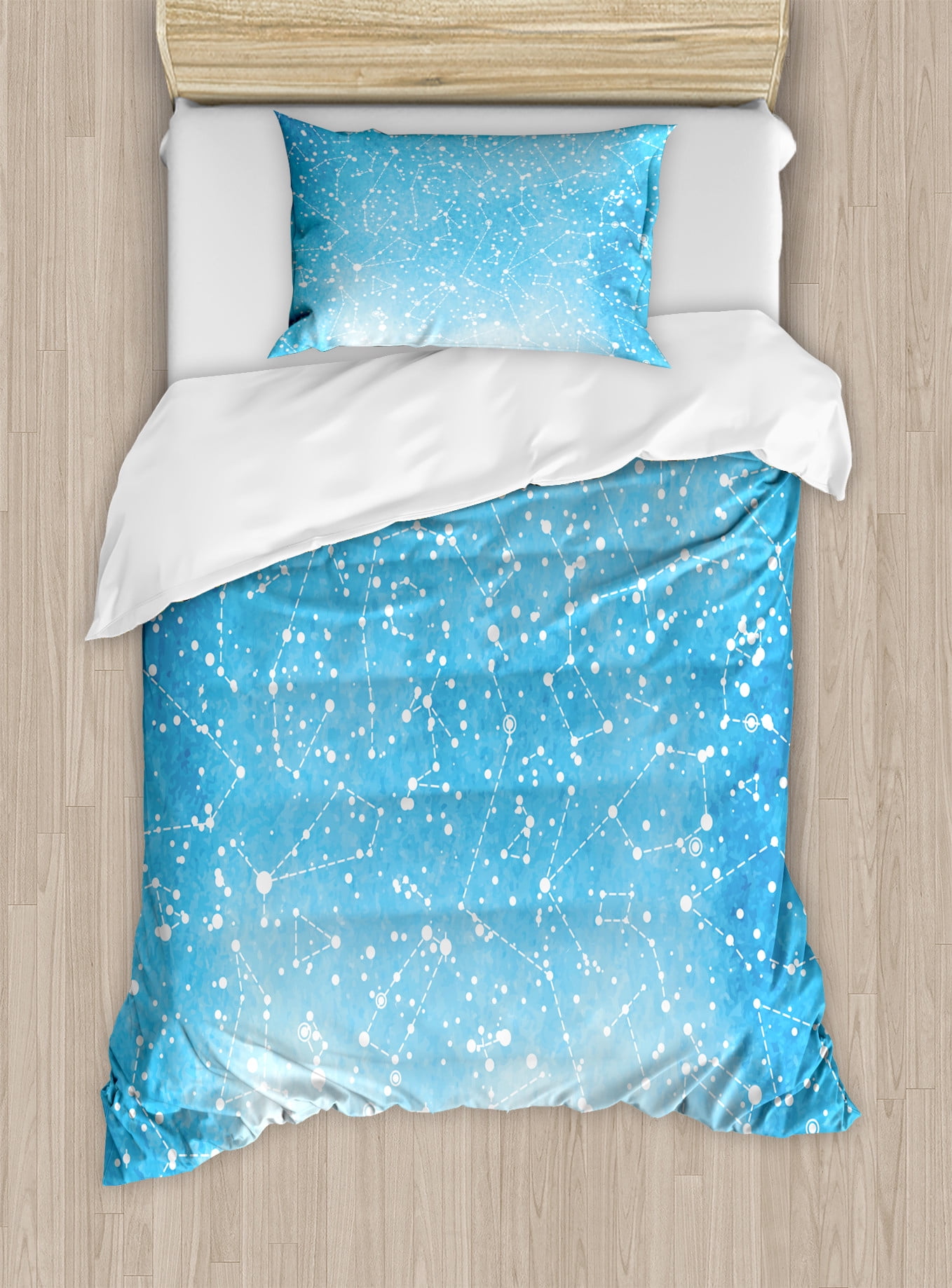 Constellation Duvet Cover Set, Astronomical Pattern Hand Drawn ...