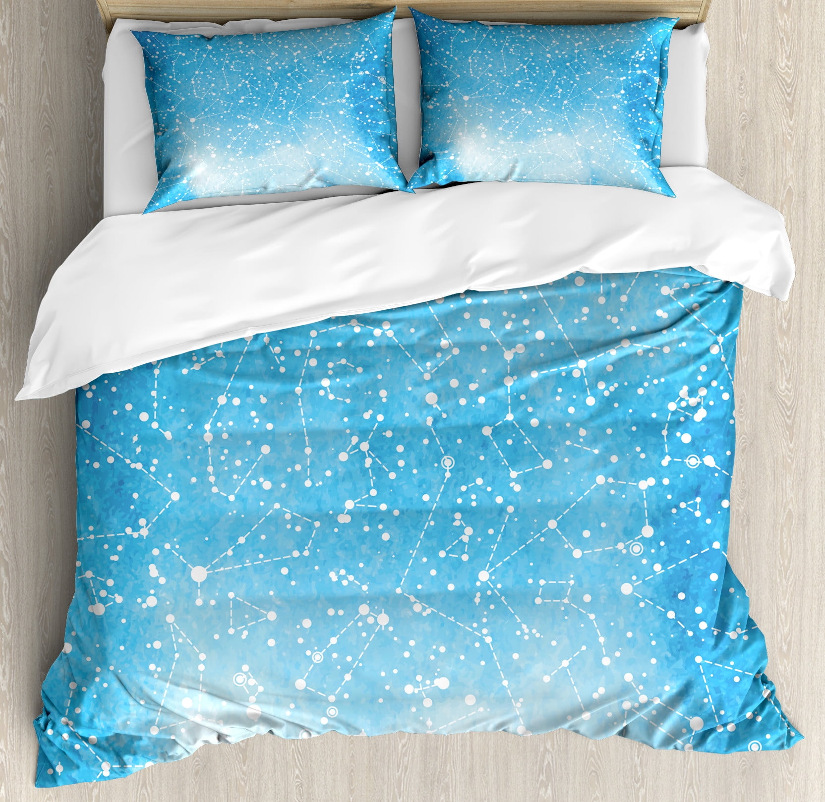 Constellation Duvet Cover Set, Astronomical Pattern Hand Drawn ...