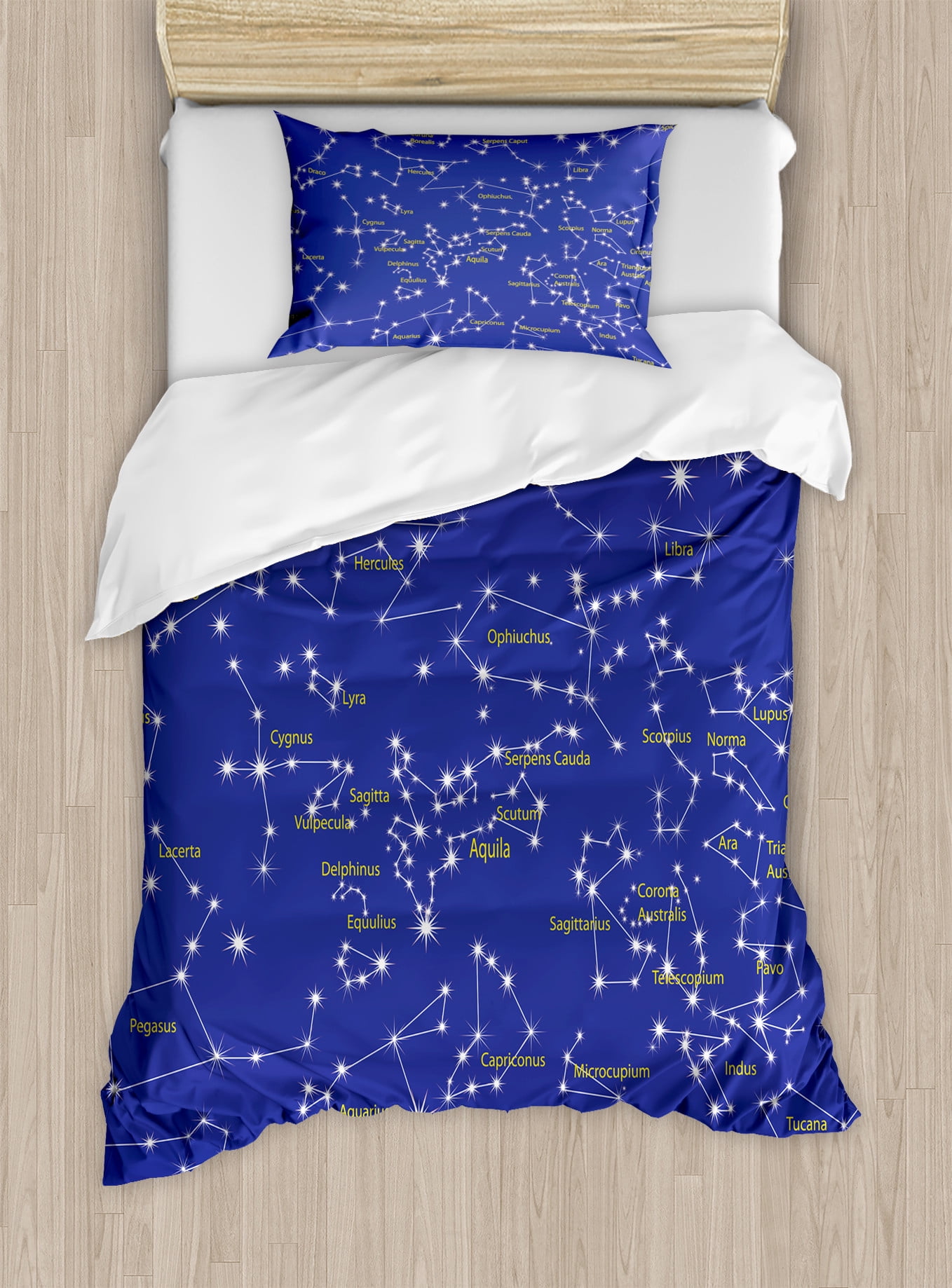 Constellation Duvet Cover Set, Astronomy Science Names of Stars Zodiac ...