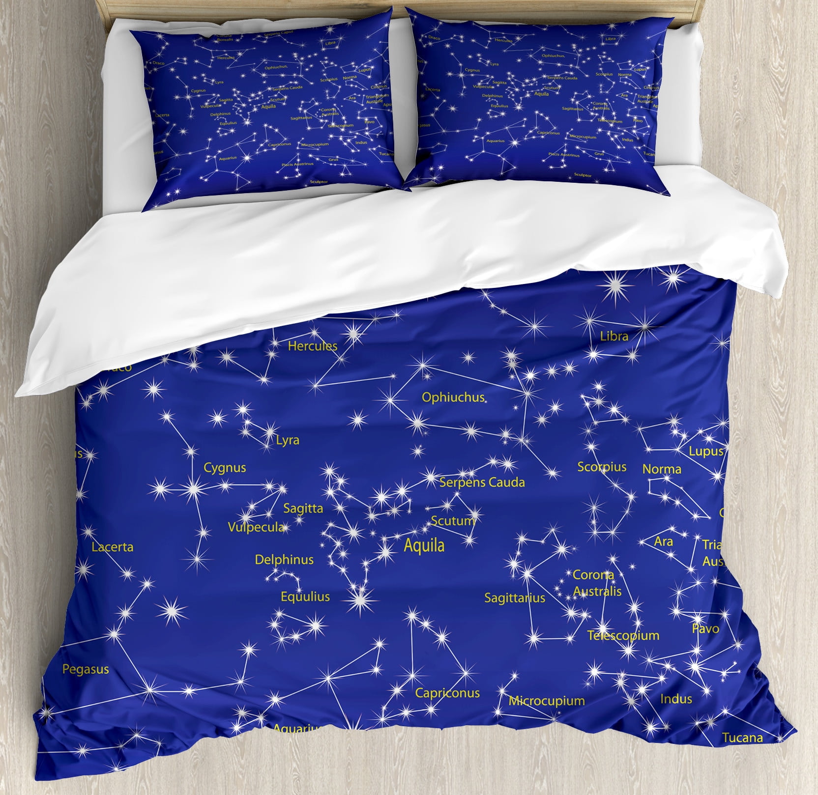 Constellation Duvet Cover Set, Astronomy Science Names of Stars Zodiac ...