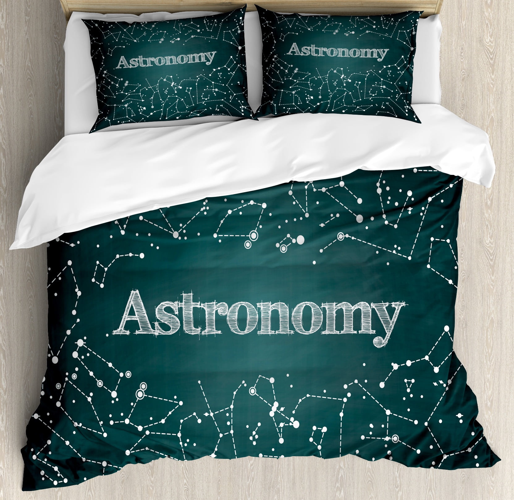 Constellation Duvet Cover Set, Astronomy Scientific Design Chalkboard ...