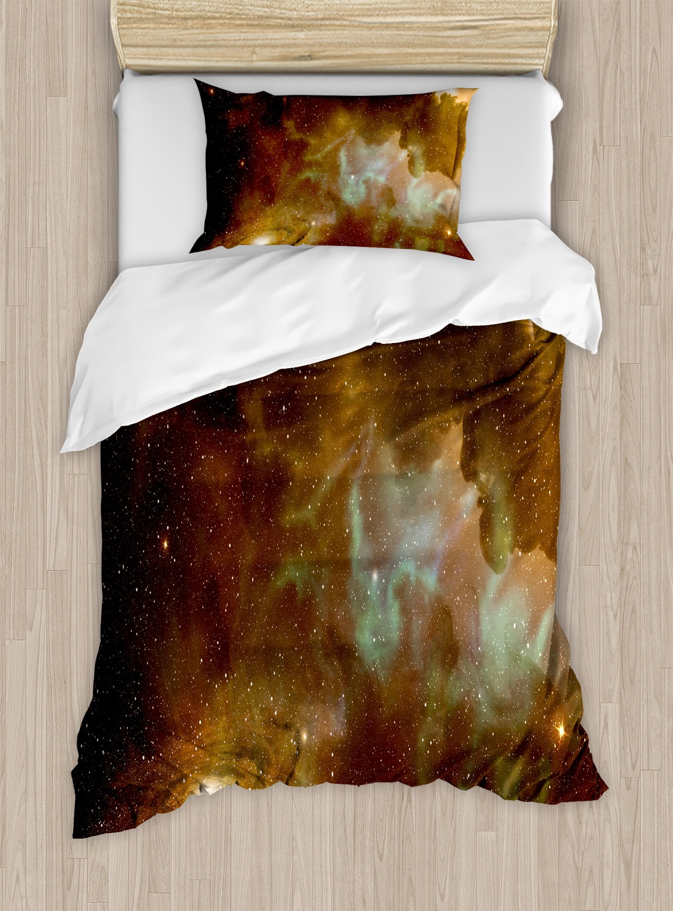 Constellation Duvet Cover Set, Dusty Nebula Spiral Galaxy of Stars ...