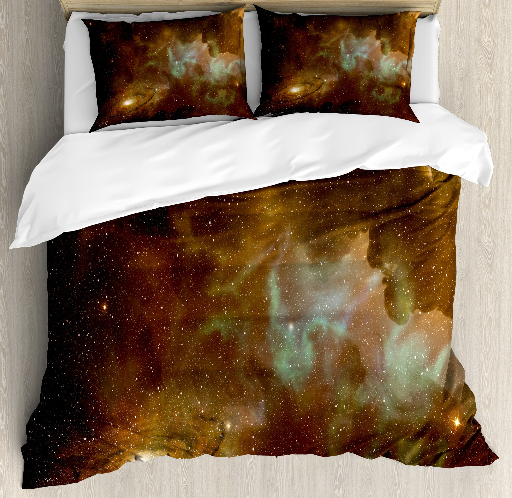 Constellation Duvet Cover Set, Dusty Nebula Spiral Galaxy of Stars ...