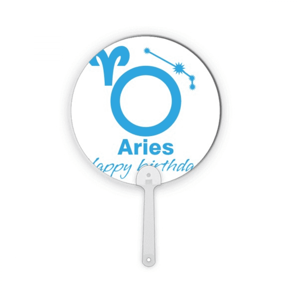 Constellation Fate Birthday Celebration Aries Plastic Round Handheld ...