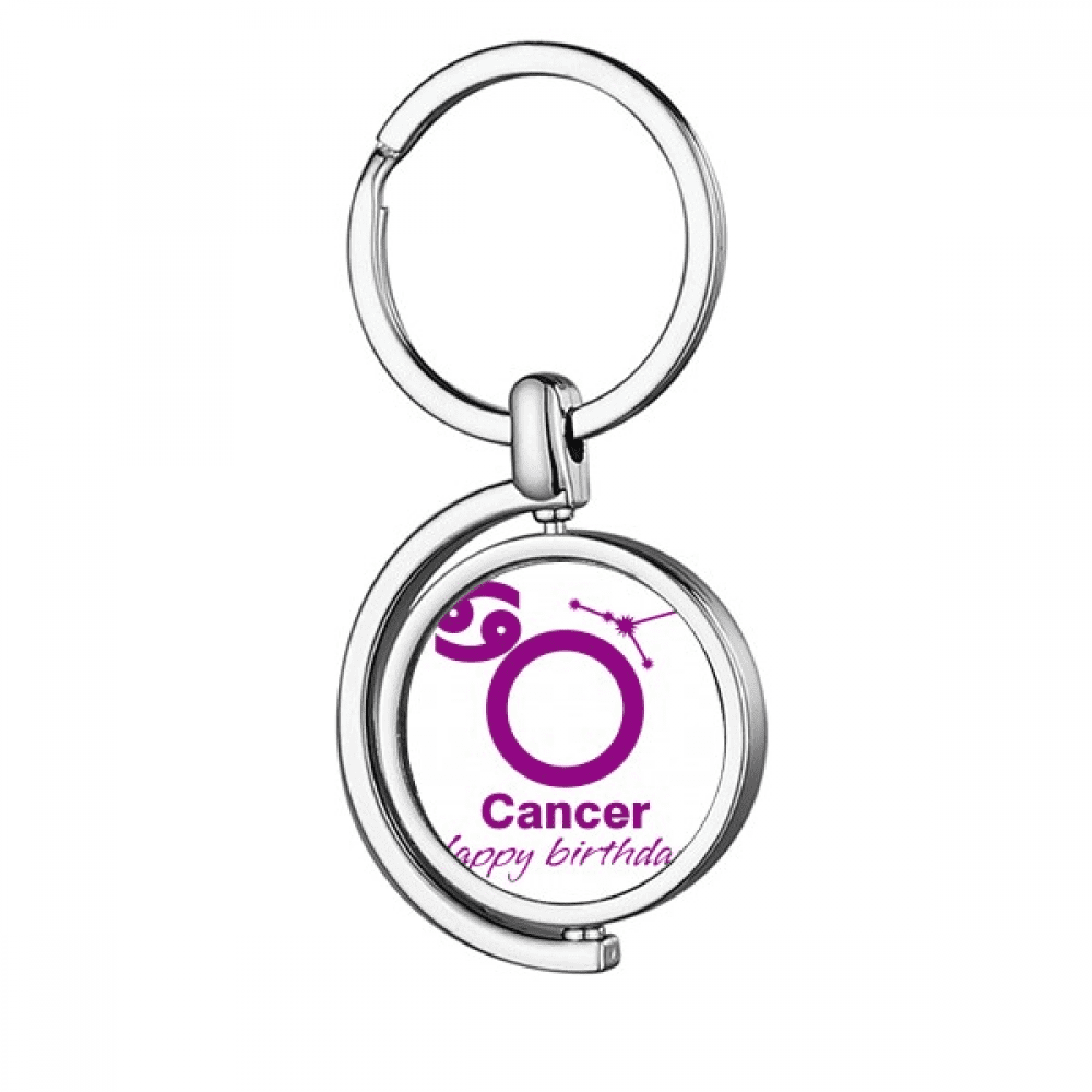 Constellation Fate Birthday Celebration Cancer Rotating Keychain Metal ...
