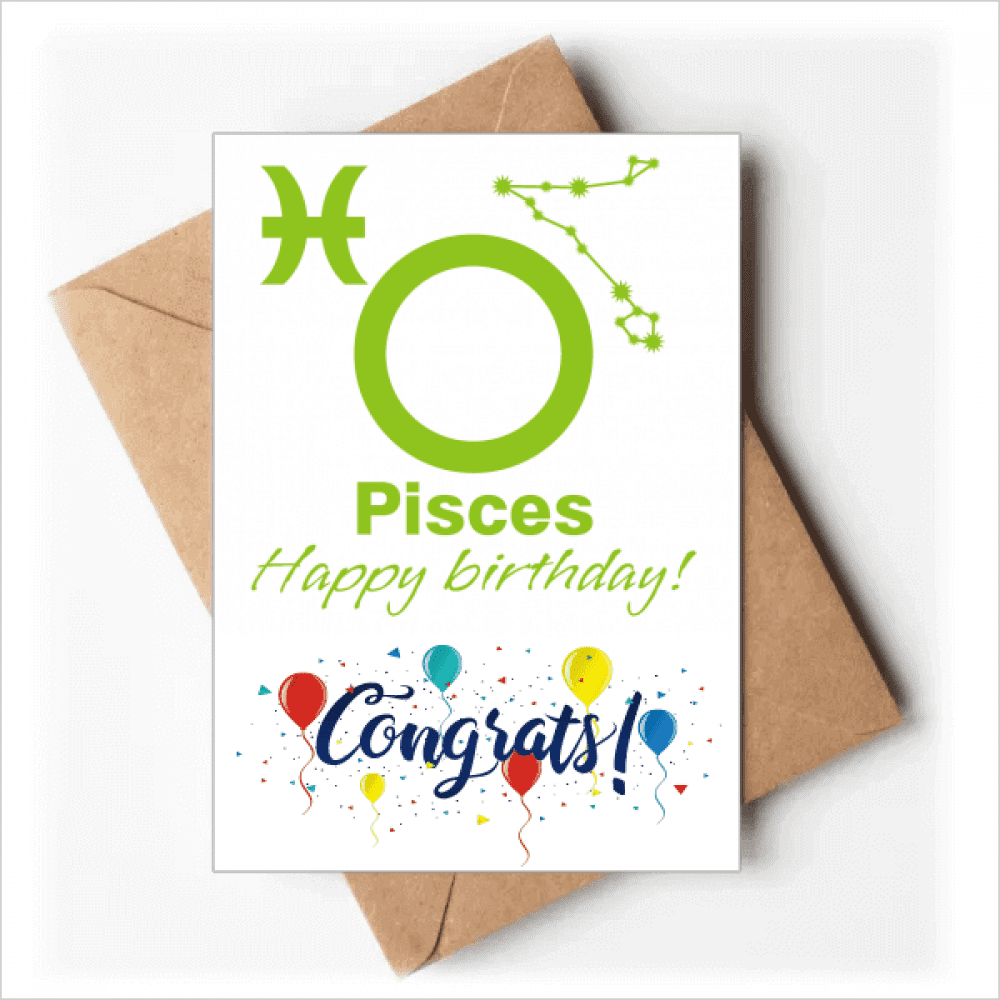 Constellation Fate Birthday Celebration Pisces Wedding Cards ...