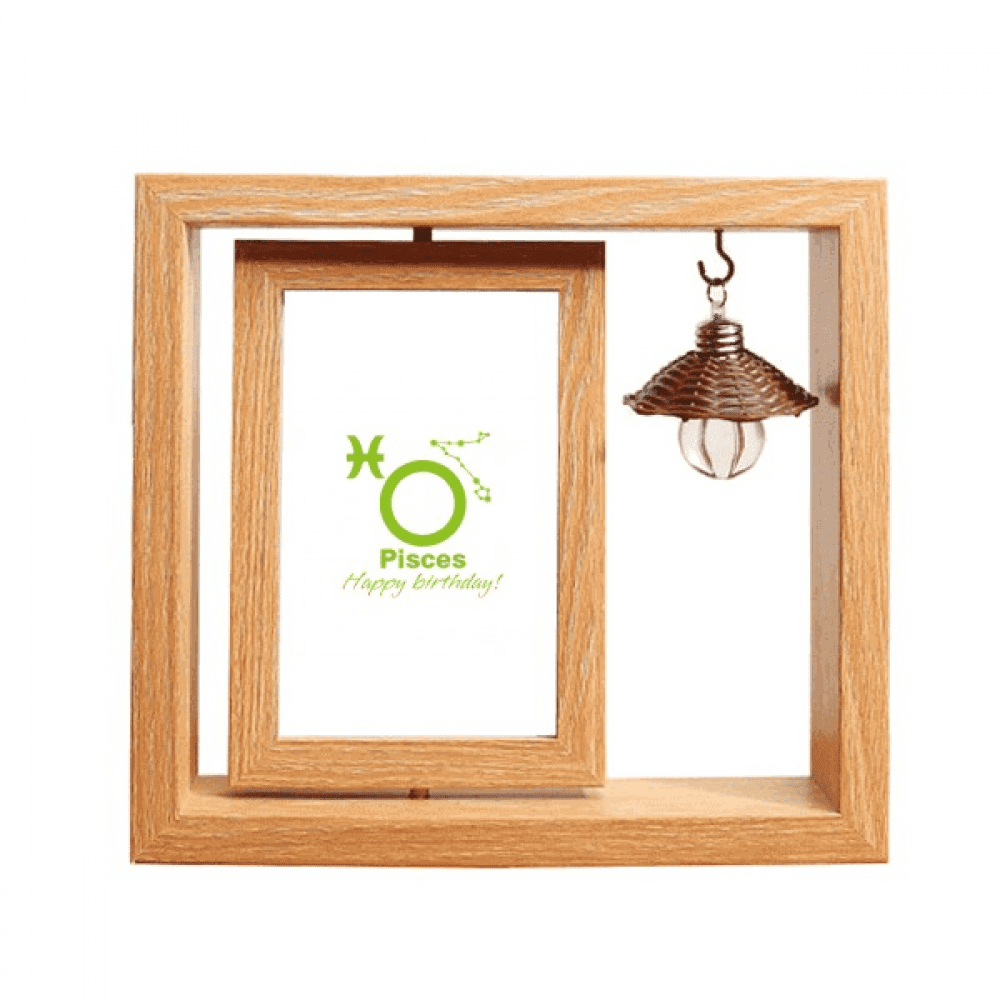 Constellation Fate Birthday Celebration Pisces Wooden Rotating Picture ...