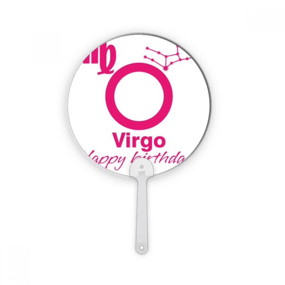 Constellation Fate Birthday Celebration Virgo Plastic Round Handheld ...