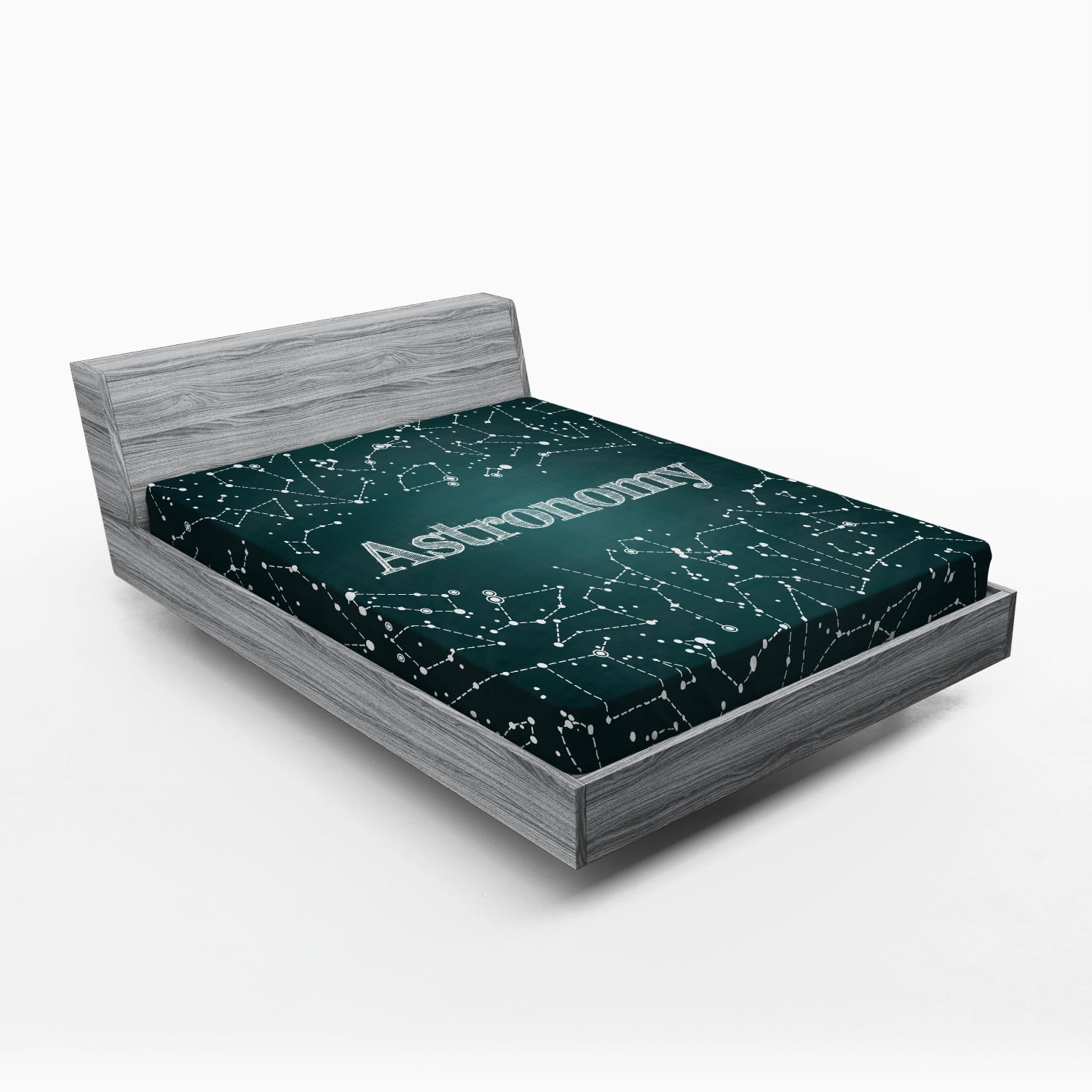 Ambesonne Constellation Fitted Sheet, Astronomy, Queen Size, Green ...