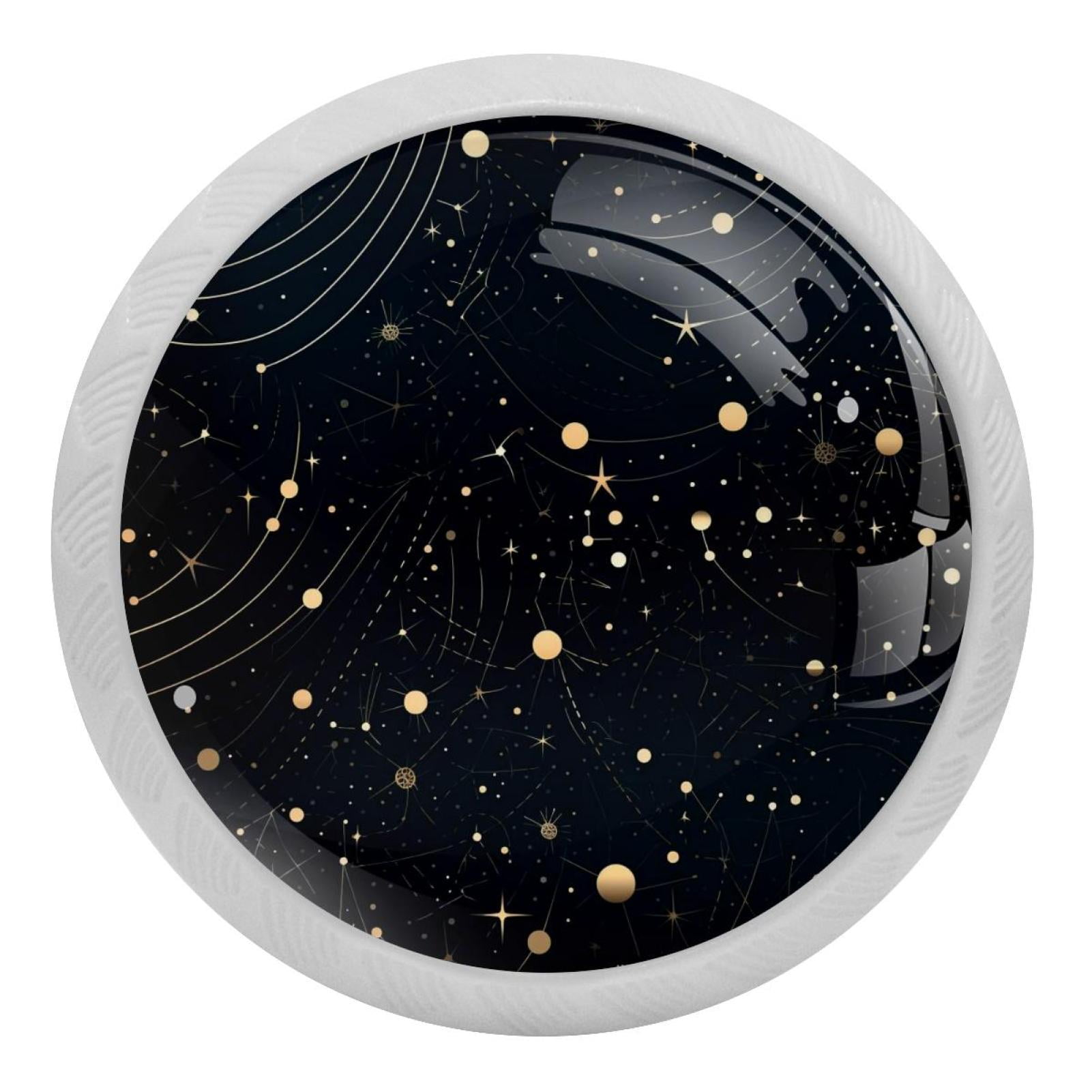 Constellation Glow-in-the-Dark Fluorescent Drawer Pulls - Round 4-Pack ...