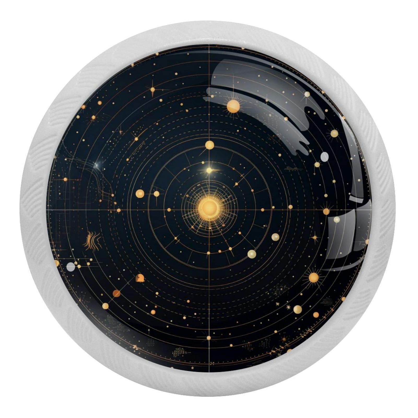 Constellation Glow-in-the-Dark Fluorescent Drawer Pulls - Round 4-Pack ...