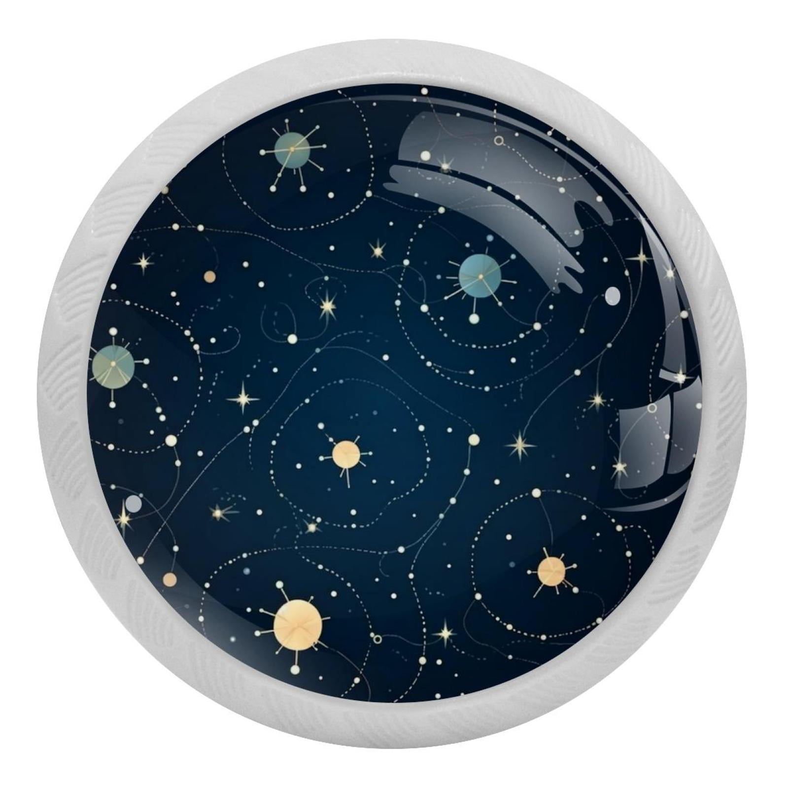 Constellation Glow-in-the-Dark Fluorescent Drawer Pulls - Round 4-Pack ...