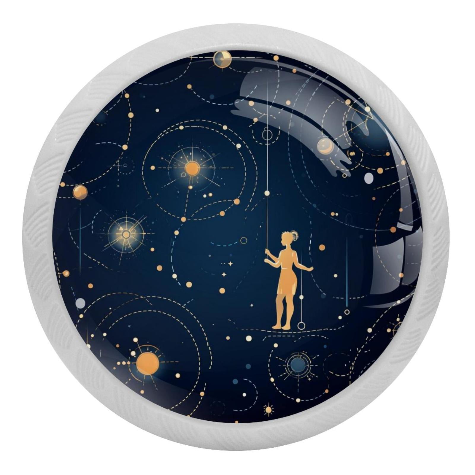 Constellation Glow-in-the-Dark Fluorescent Drawer Pulls with Screws - 4 ...