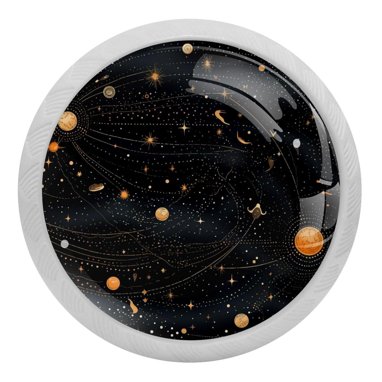 Constellation Glow-in-the-Dark Round Cabinet Knobs - Fluorescent Drawer ...