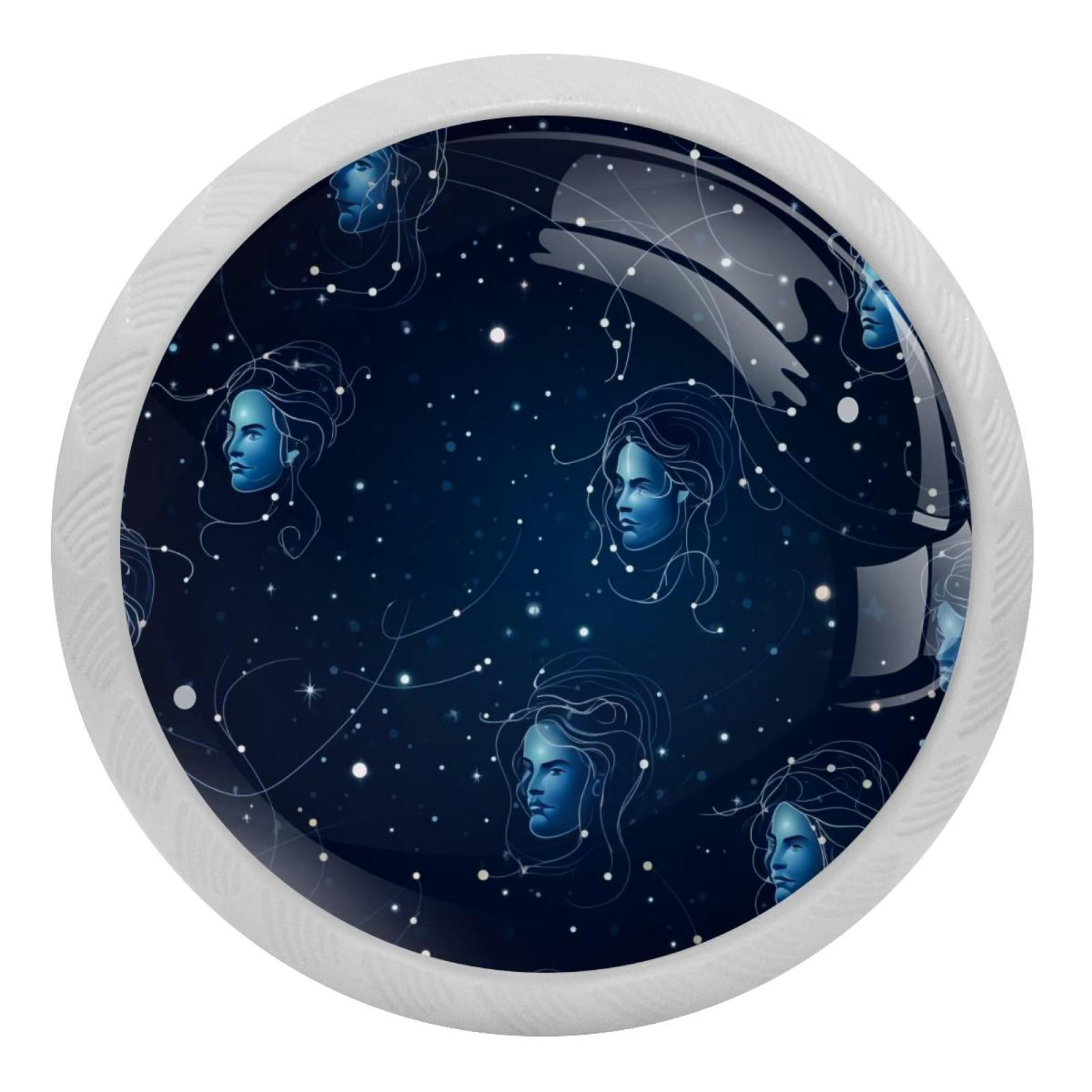 Constellation Glow-in-the-Dark Round Cabinet Knobs - Fluorescent Drawer ...