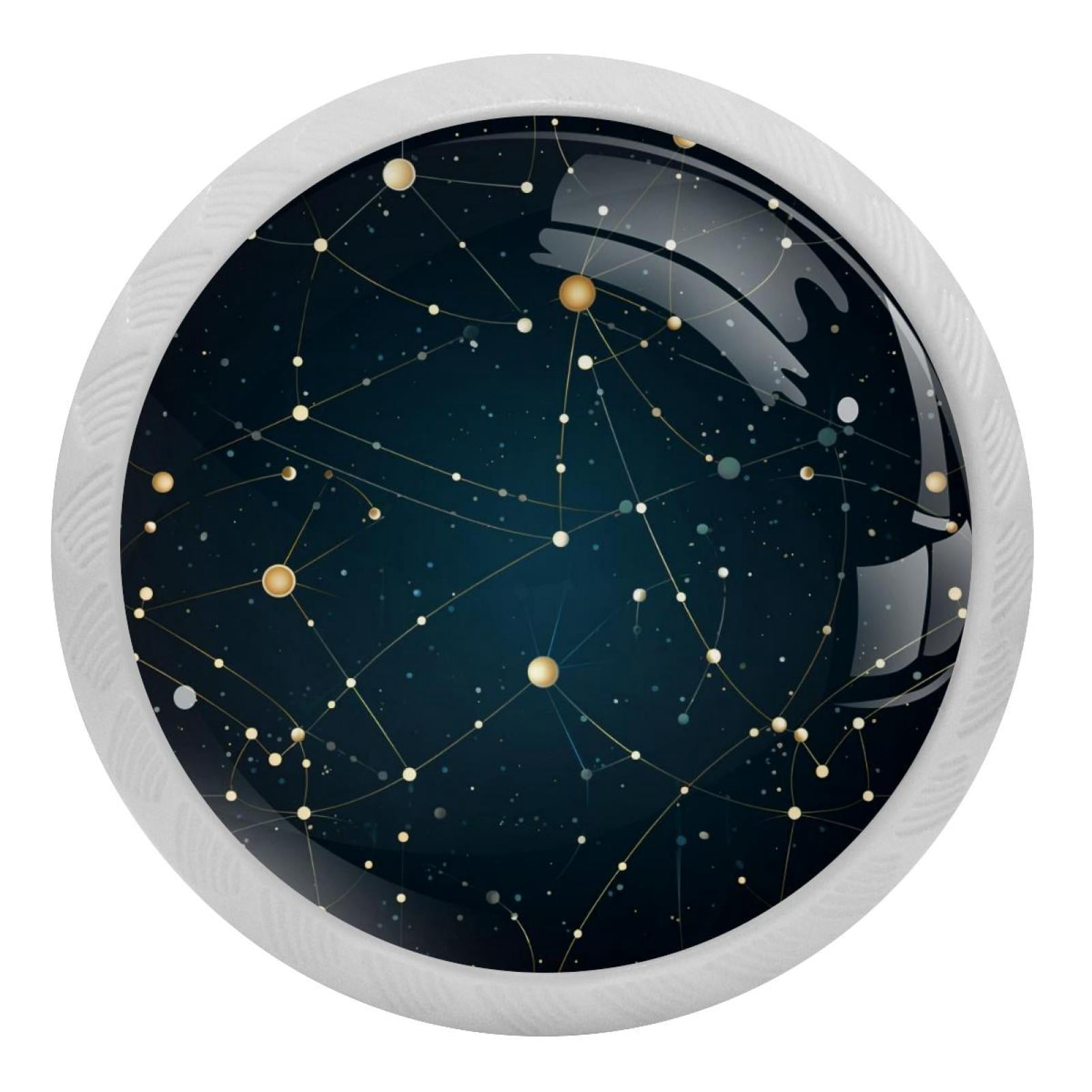 Constellation Glow-in-the-Dark Round Drawer Pulls, 4-Pack - Fluorescent ...