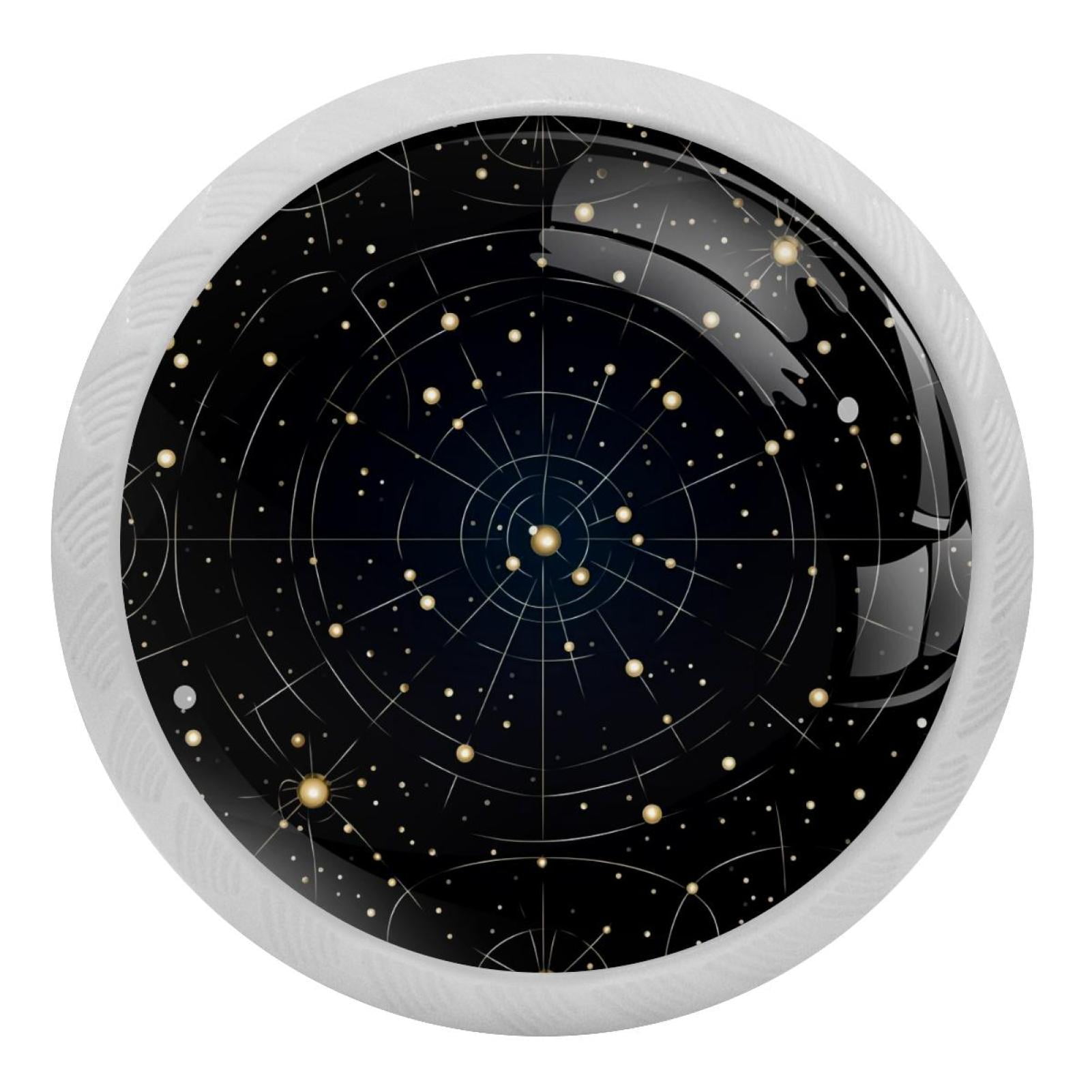 Constellation Glow-in-the-Dark Round Drawer Pulls, 4-Pack - Fluorescent ...