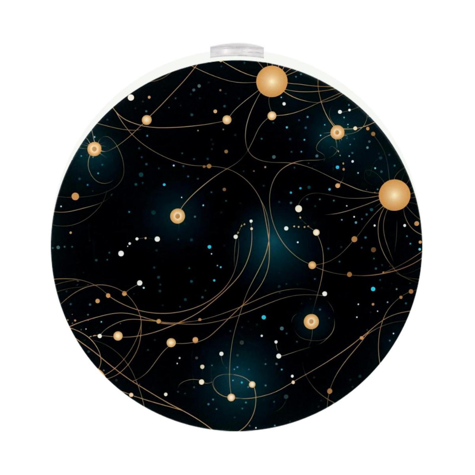 Constellation LED Round Night Light-2PCS, Plug-in Dusk to Dawn Sensor ...