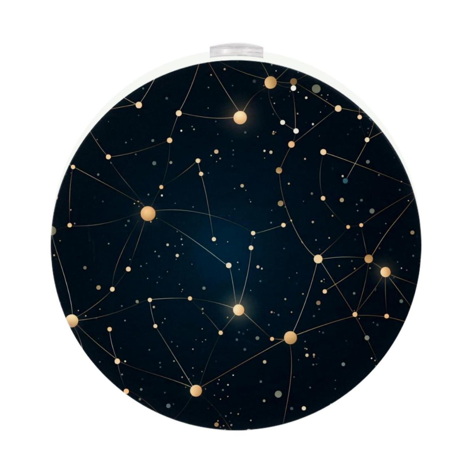 Constellation LED Round Night Light-2PCS, Plug-in Dusk-to-Dawn Auto ...