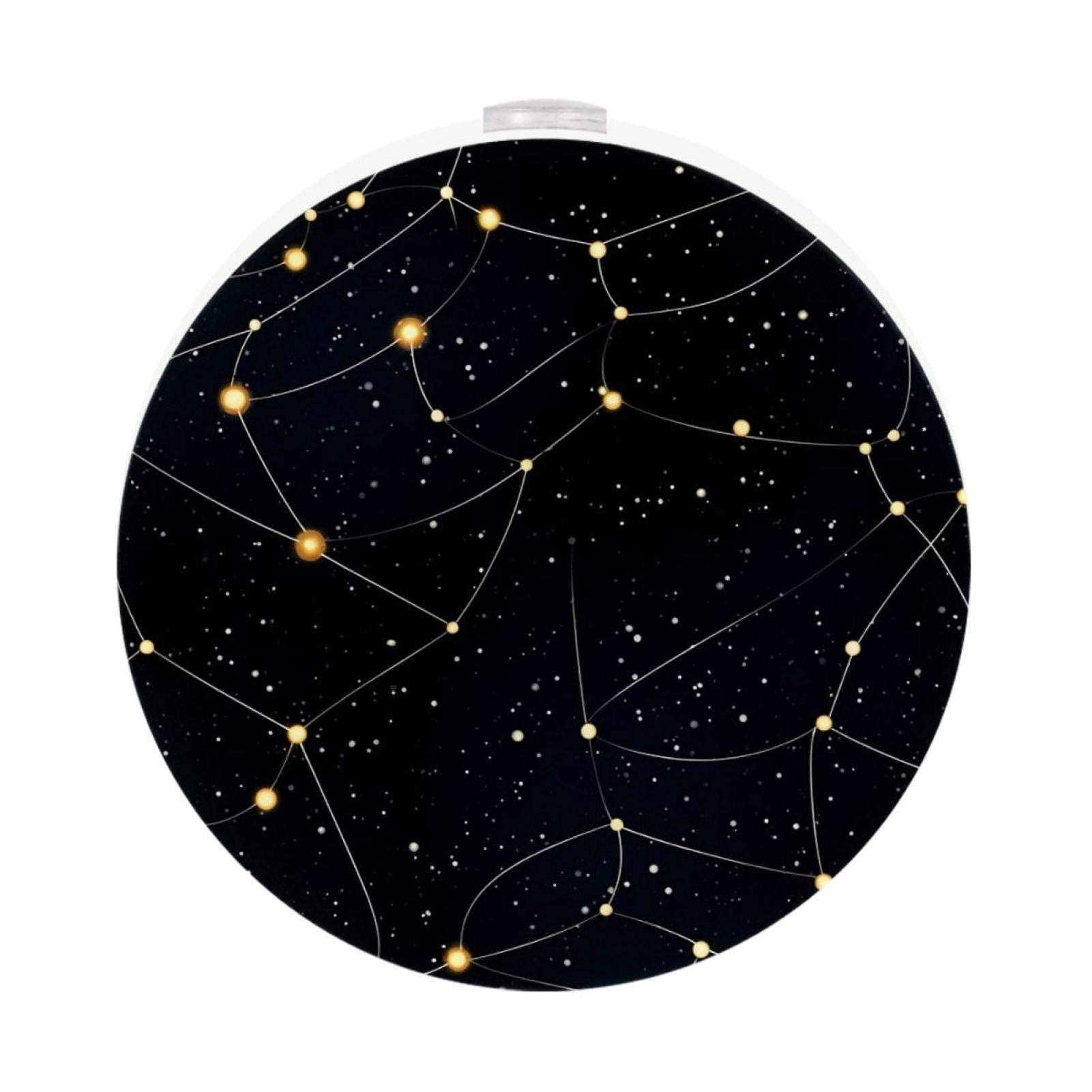 Constellation LED Round Night Light-2PCS, Plug-in Dusk-to-Dawn Auto ...