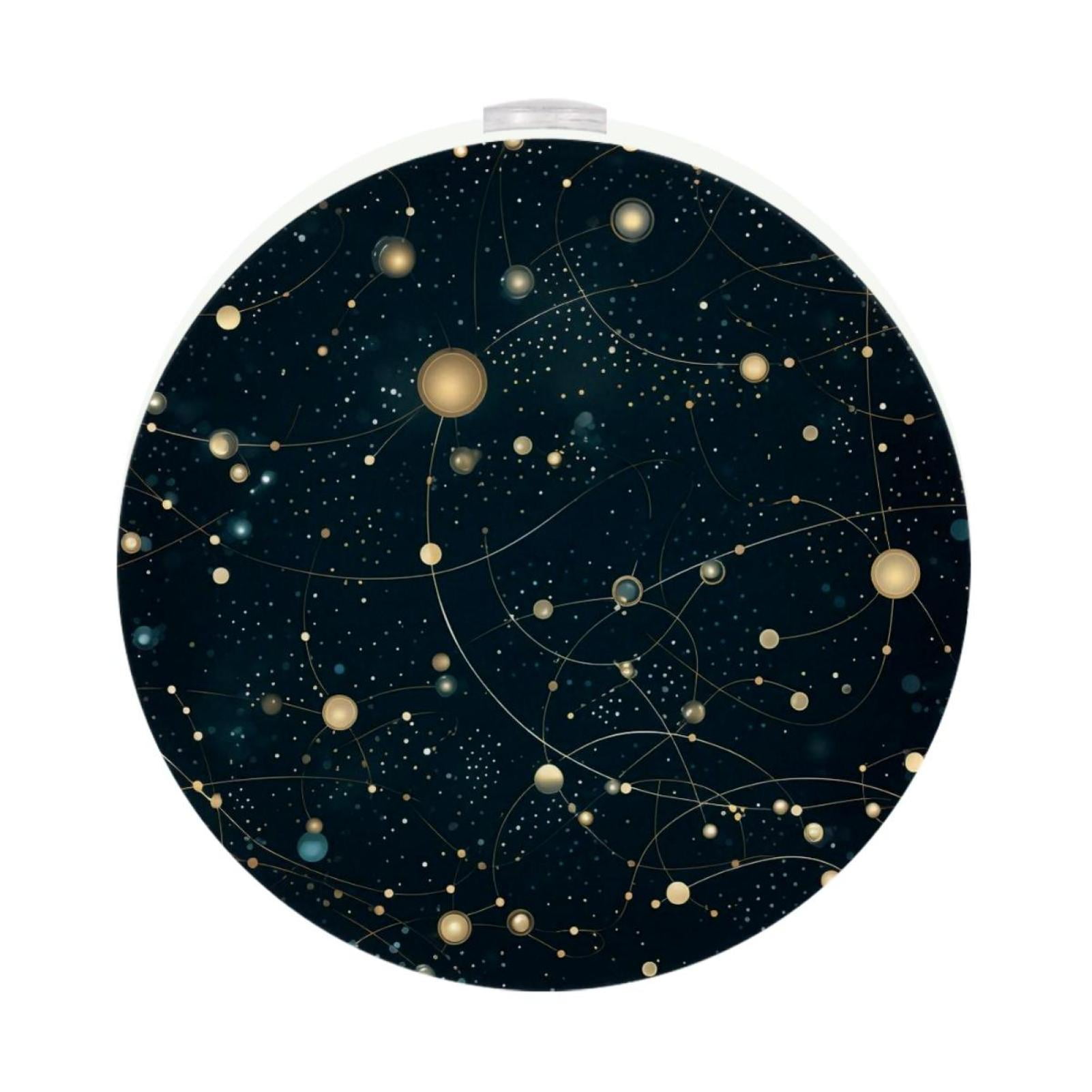 Constellation LED Round Night Light - 2PCS, Plug-in Dusk-to-Dawn Sensor ...