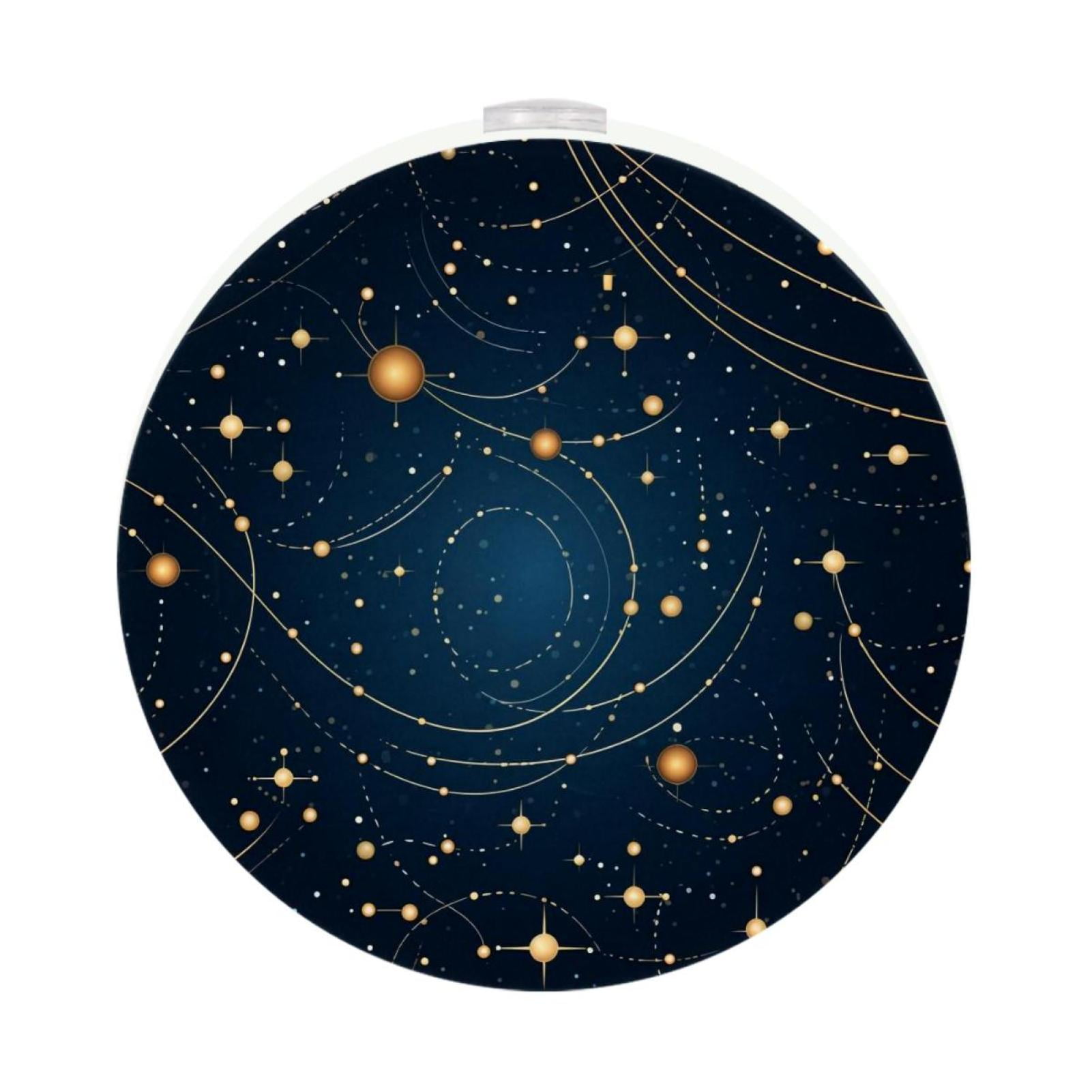 Constellation LED Round Night Light 2PCS - Small Nightlights with Soft ...