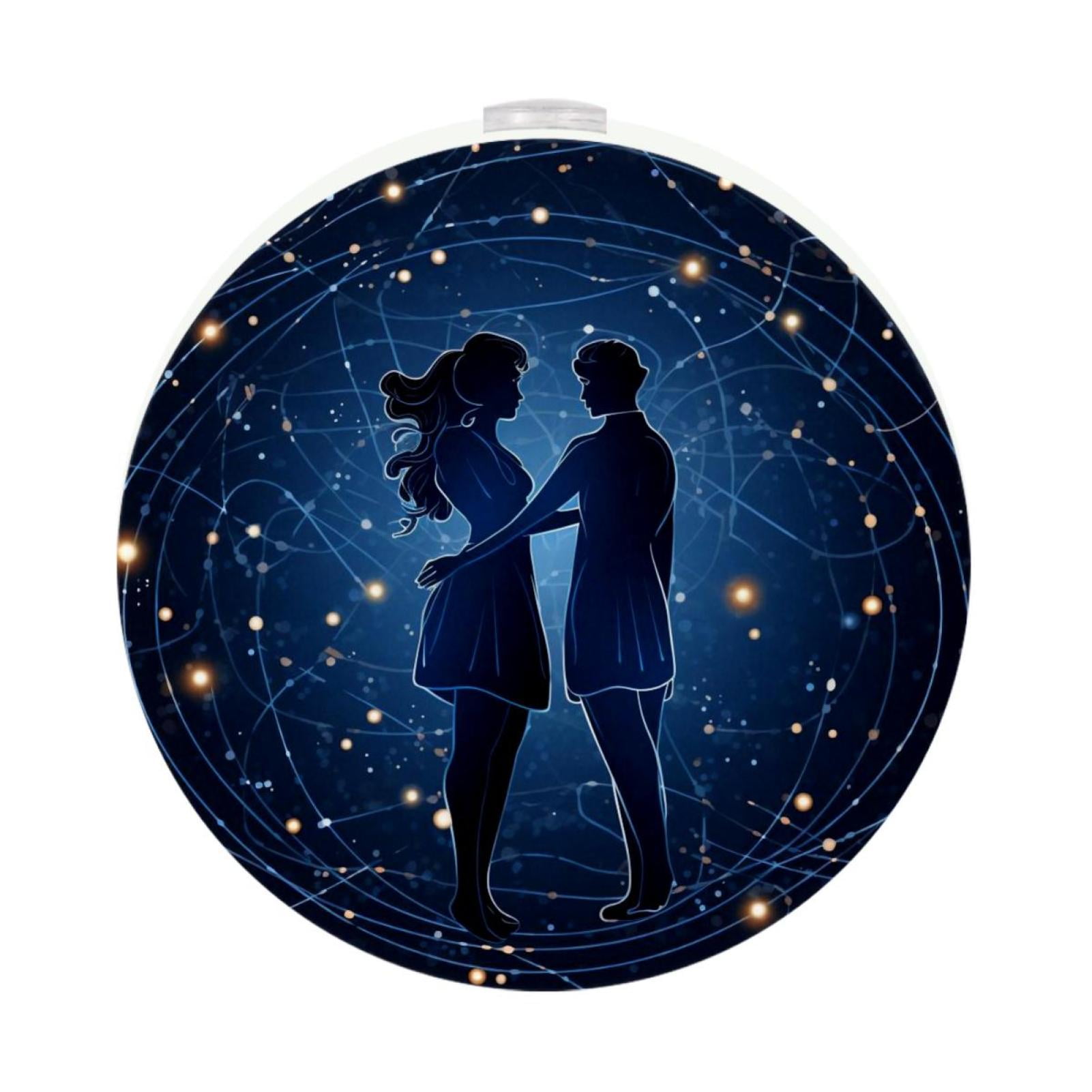 Constellation LED Round Night Light-2PCS Ultra Bright Candle Battery ...