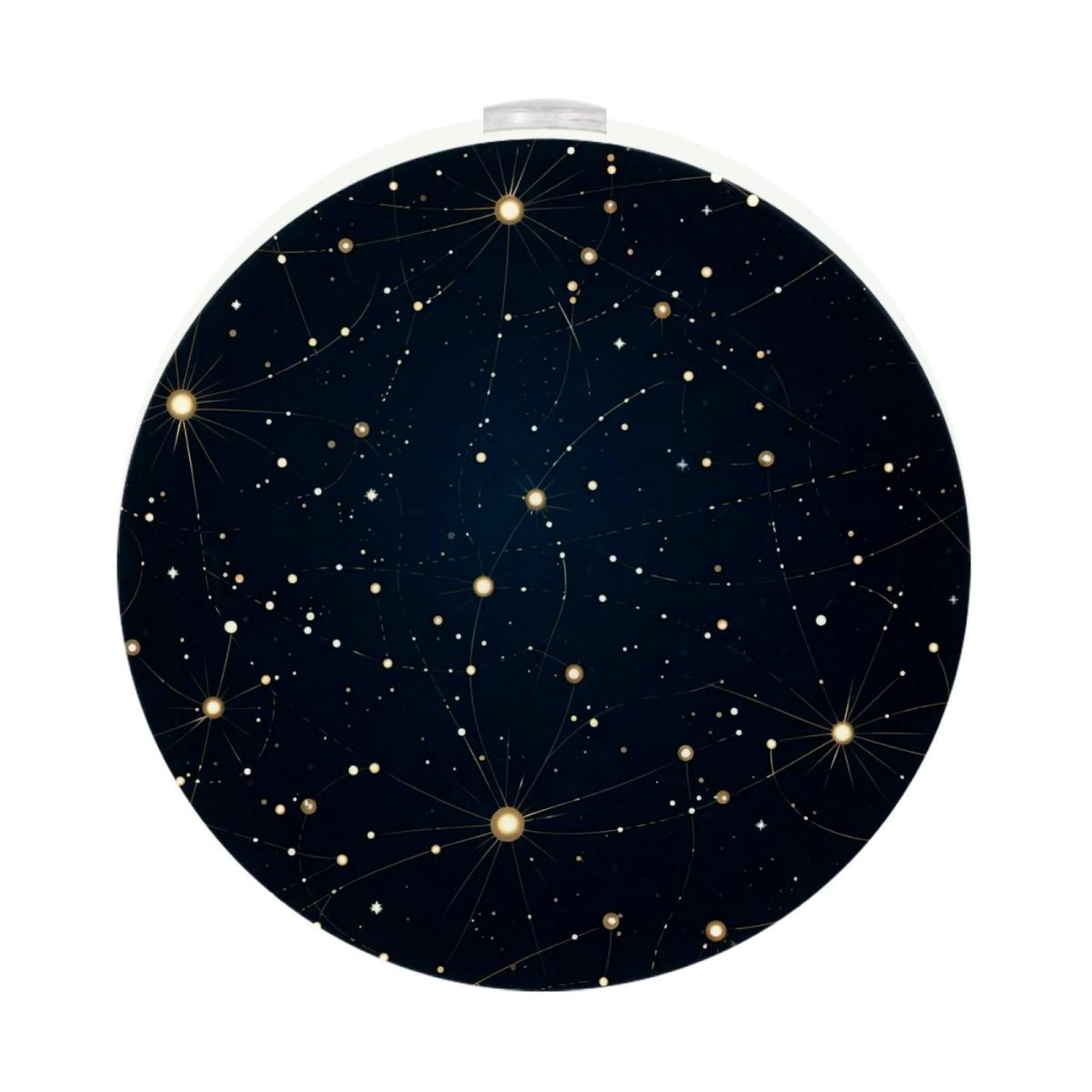 Constellation LED Round Night Light- Set of 2, Portable Rechargeable ...