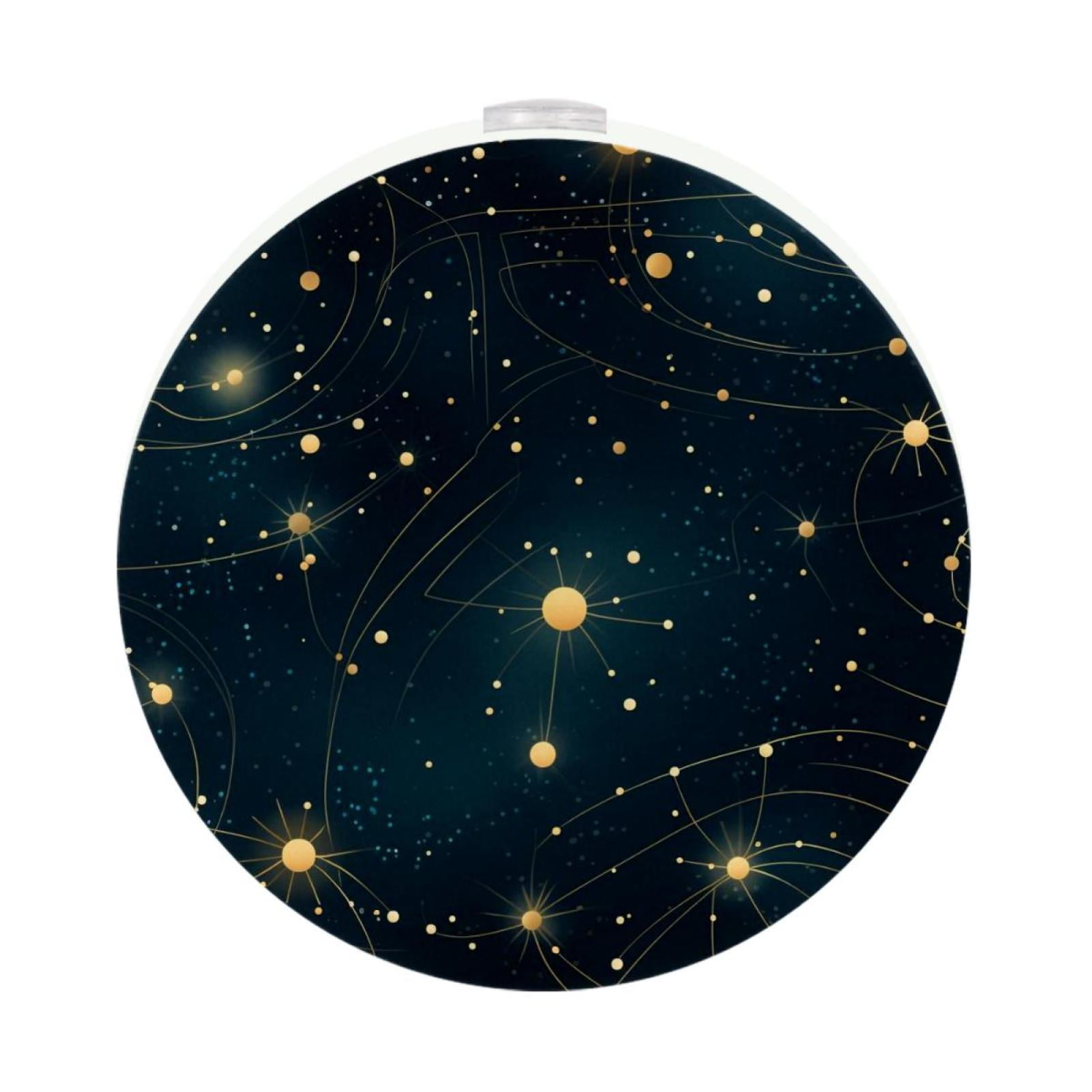 Constellation Led Round Night Light-2pcs, Dimmable Plug-in Mini Wall ...