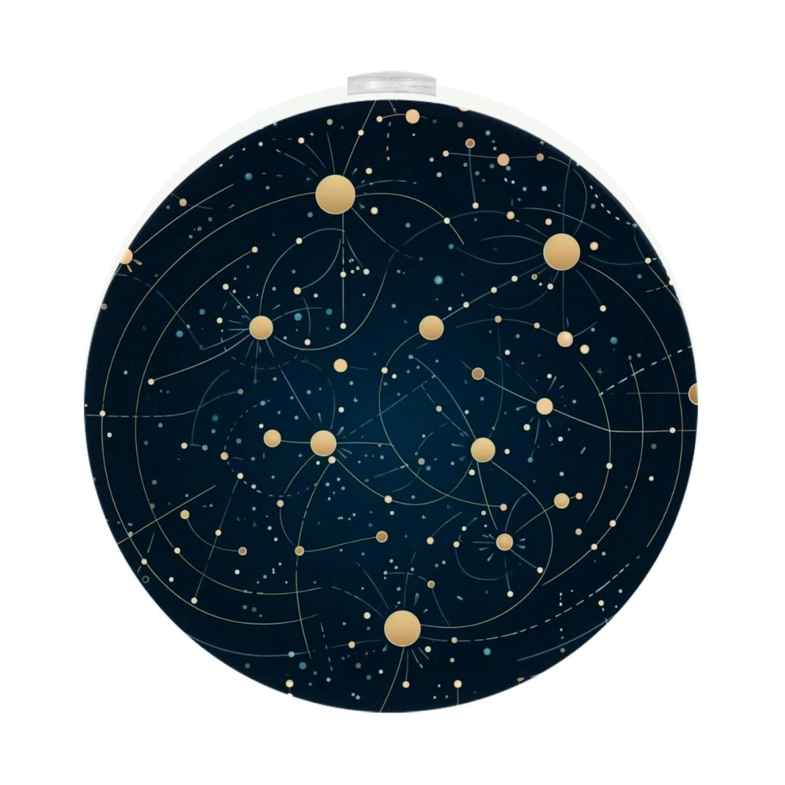 Constellation Led Round Night Light-2pcs Set, Battery Powered Mini ...