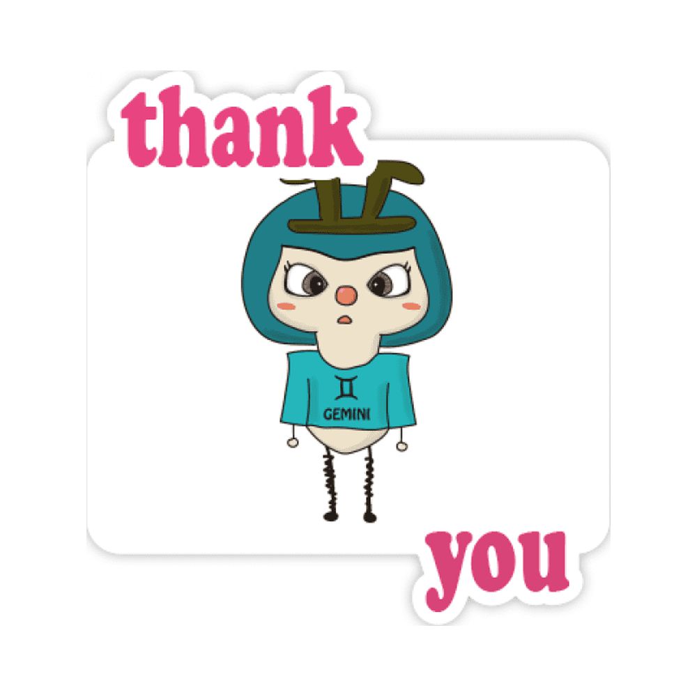 Constellation Luck Tendency Geni Silver UU Thank You Stickers Quote Grateful - Walmart.com