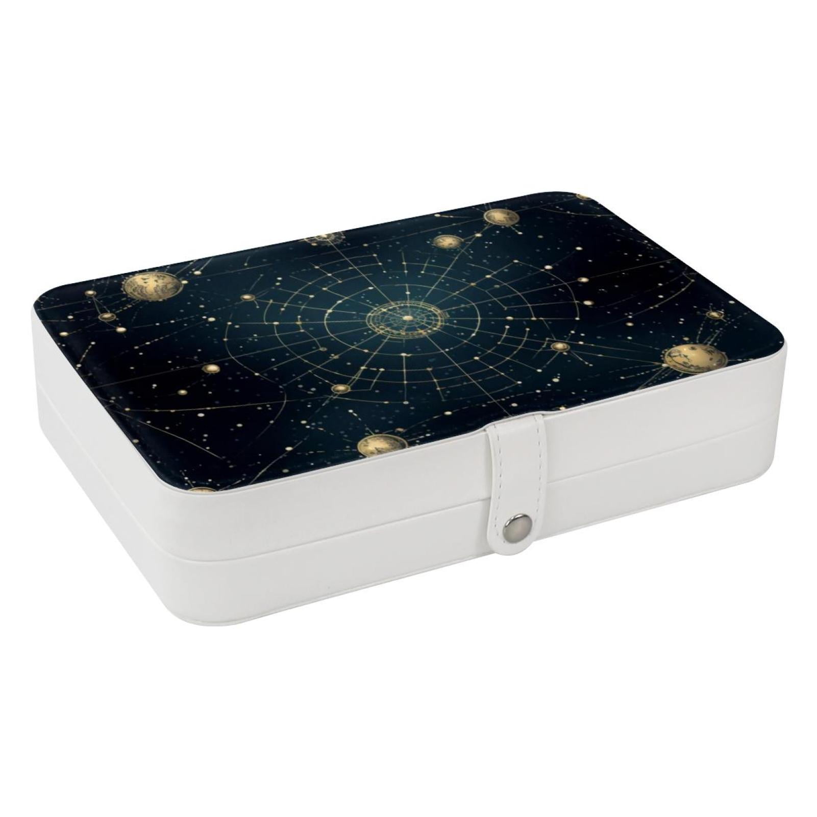 Constellation PU Leather Jewelry Box Organizer with Removable ...