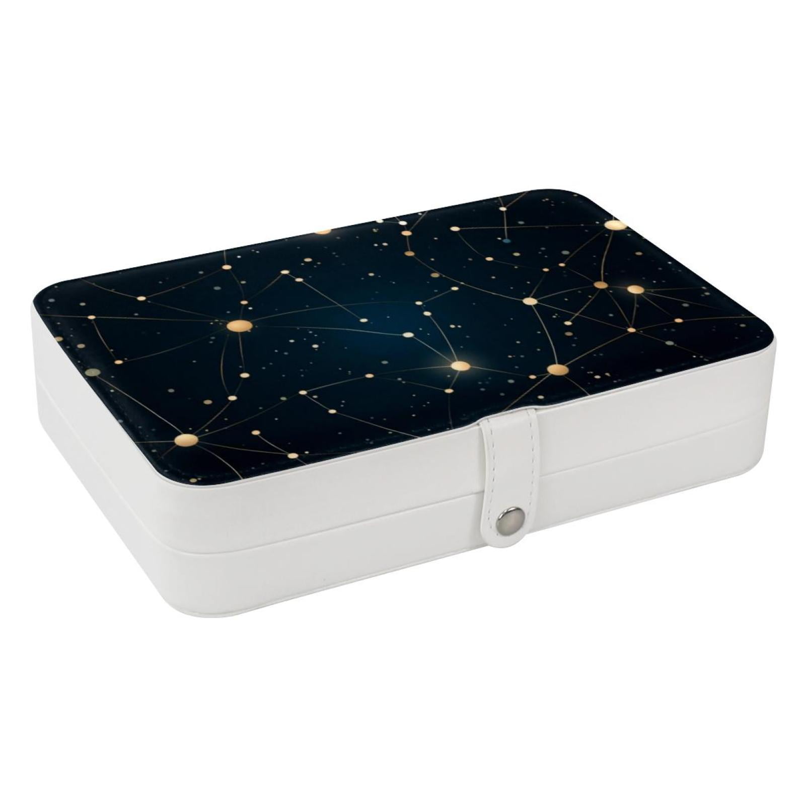 Constellation PU Leather Jewelry Boxes Necklace Holder Display Case with Removable Compartment ...