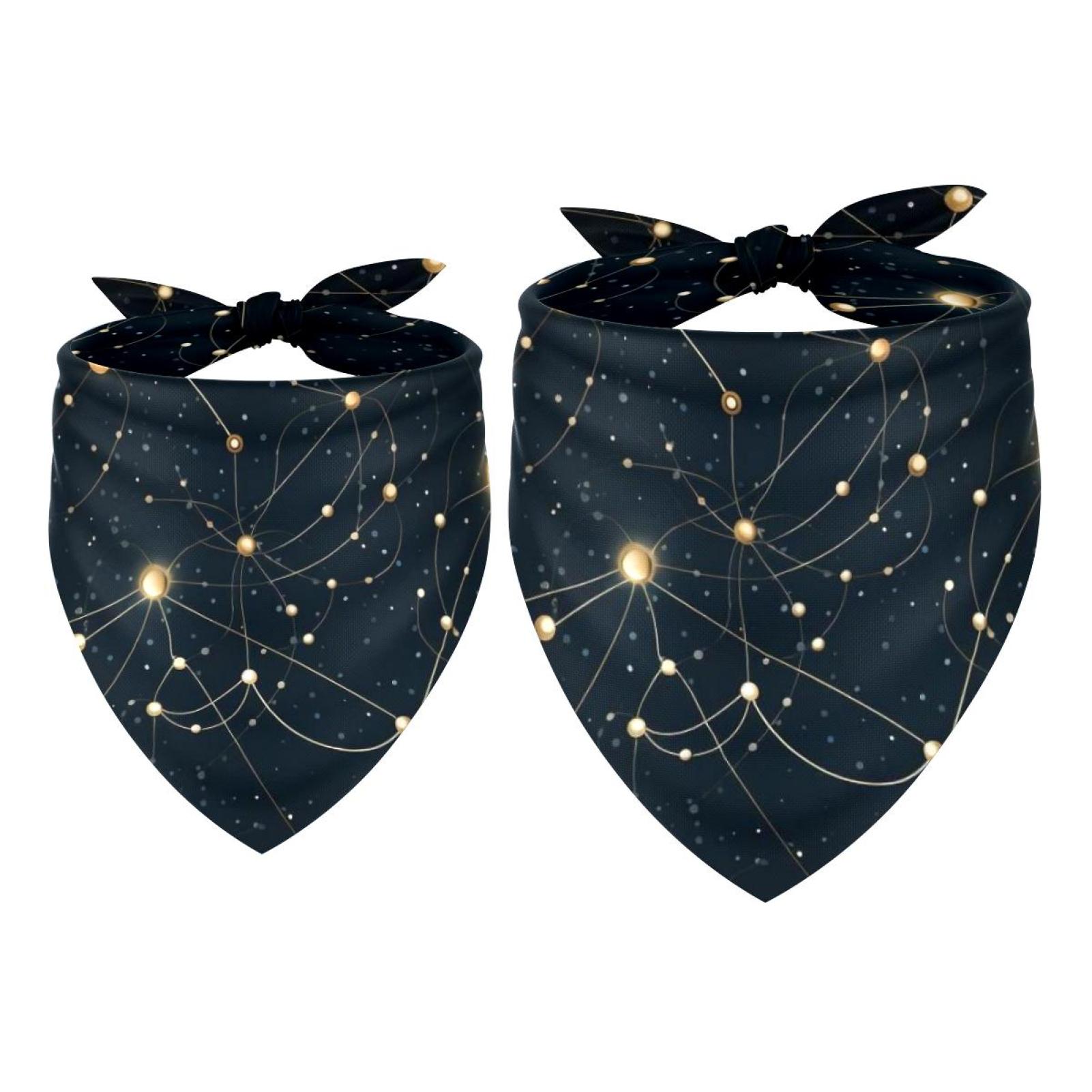 Constellation Pack of Two Translucent Light Chiffon Yarn Cat Bandanas ...