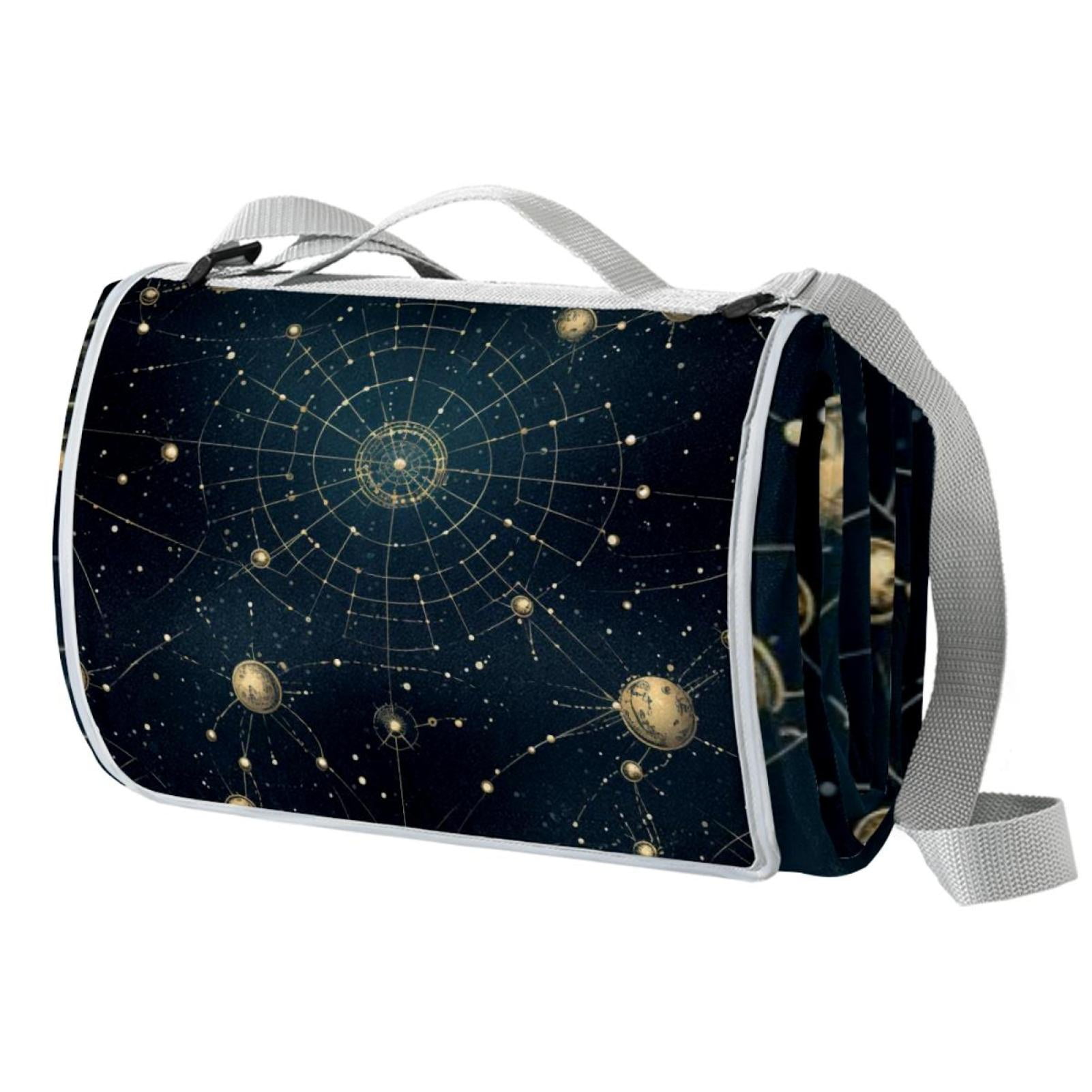 Constellation Portable Canvas Picnic Blanket Waterproof Backing for ...