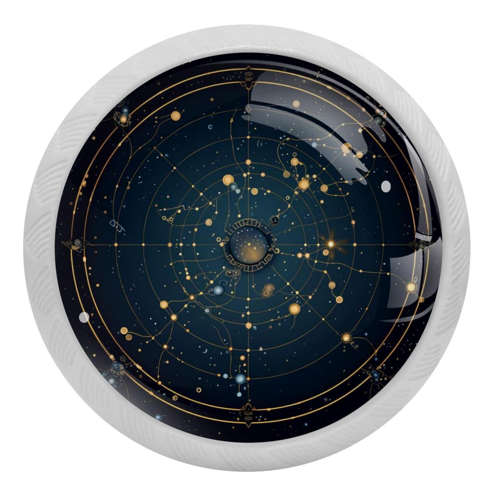 Constellation Round Glow-in-the-Dark Cabinet Knobs: Fluorescent Drawer ...