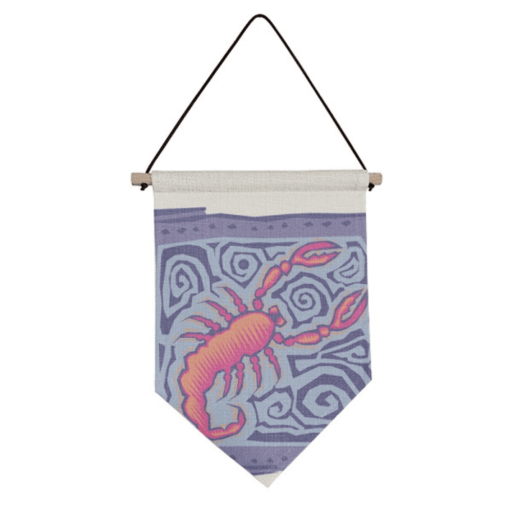 Constellation Scorpio Mexicon Culture Engraving Canvas Flag Hanging ...