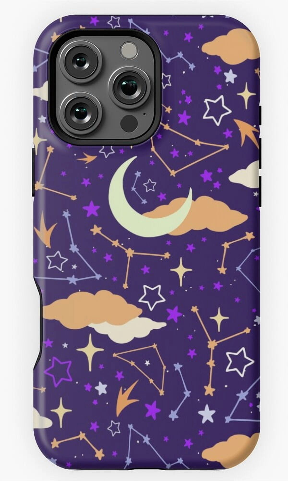 Constellation Stars Moons Art Phone Case for iPhone 11 12 13 14 15 16 ...